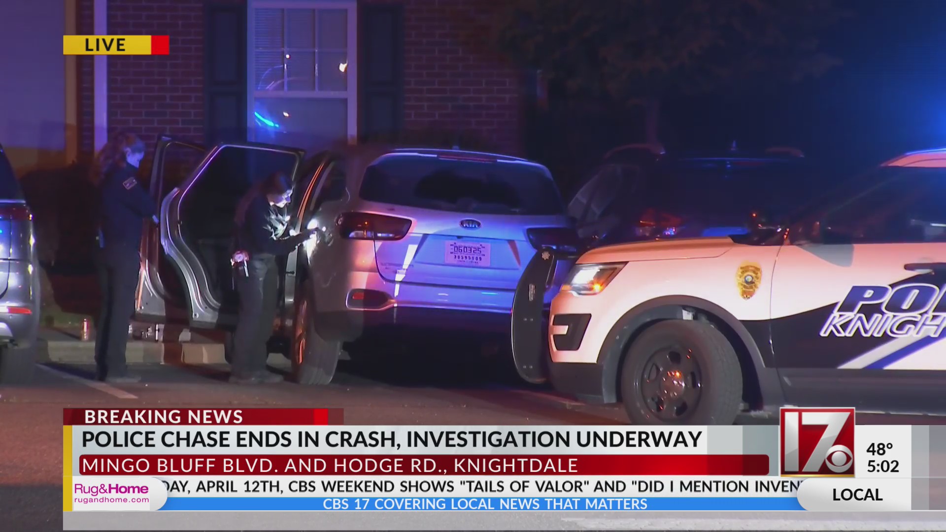 Clayton police chase ends in crash in Knightdale: Officials – CBS17.com