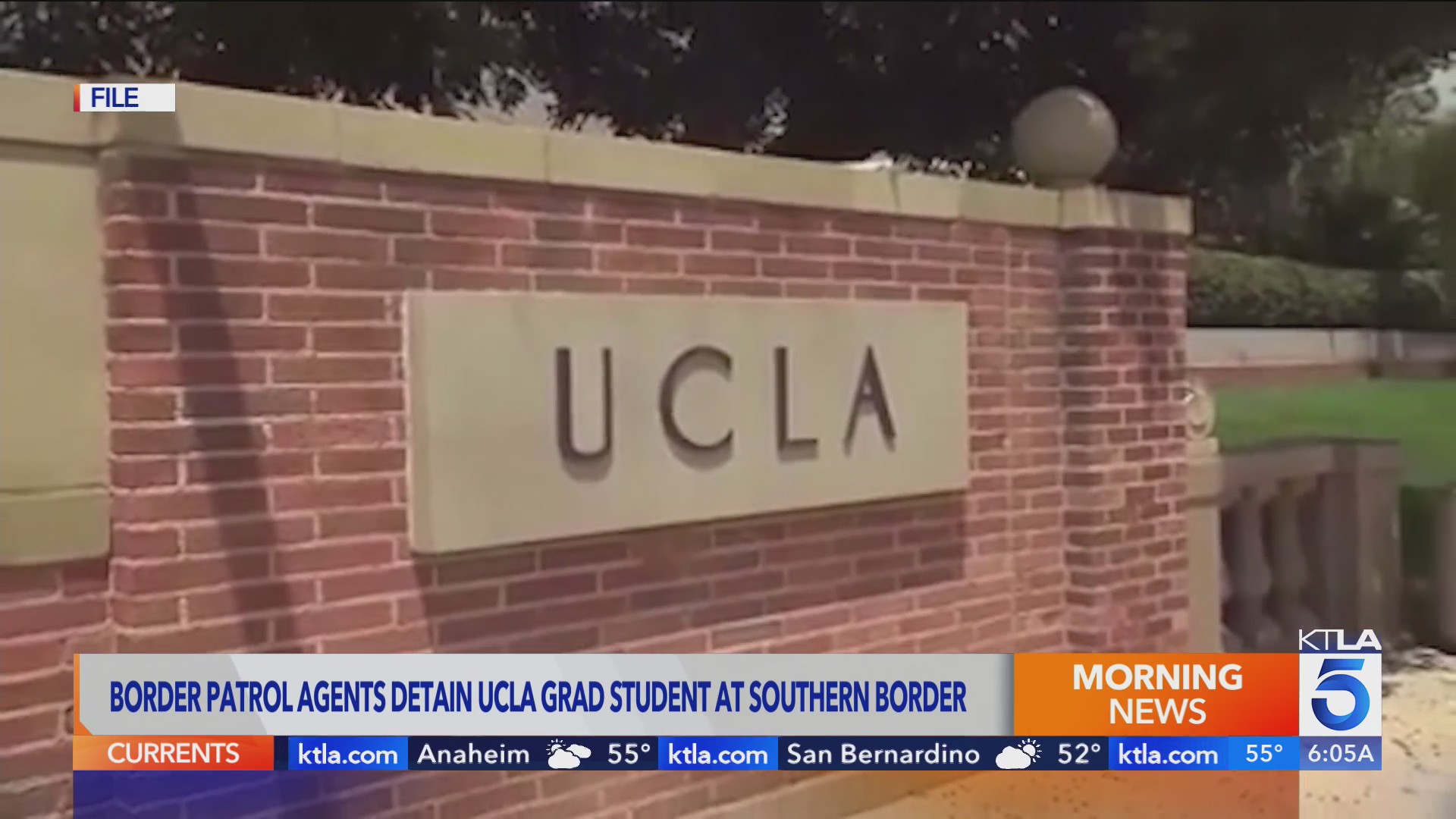 UCLA student detained at U.S.-Mexico border – KTLA