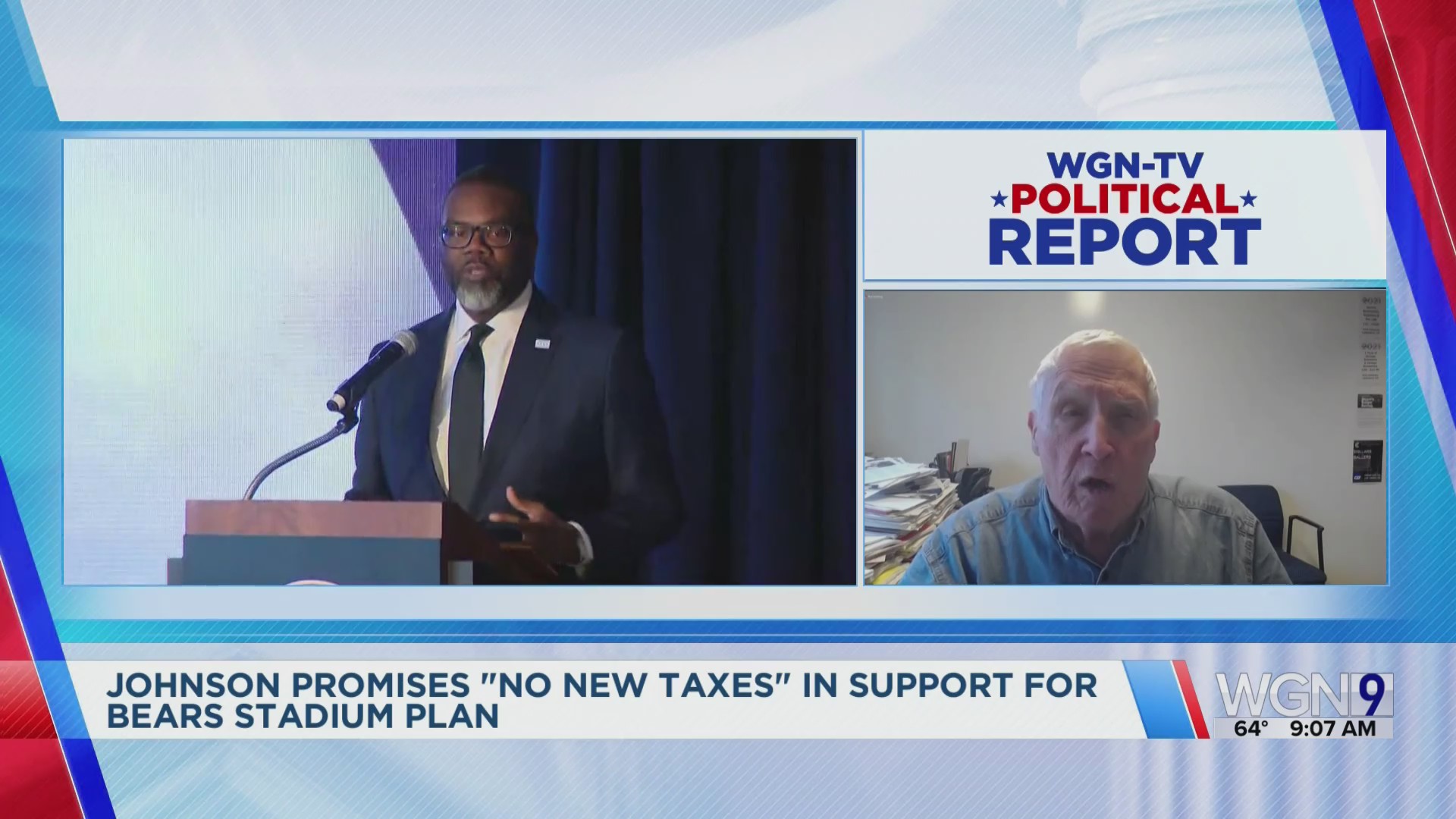 Johnson Backs Bears Stadium Plan but Experts Remain Weary of Taxpayer Burden – WGN-TV