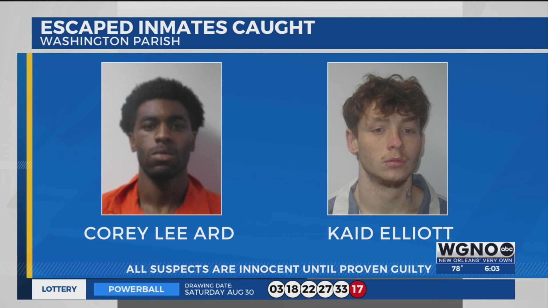 Escaped Washington Parish inmates recaptured hours later – WGNO
