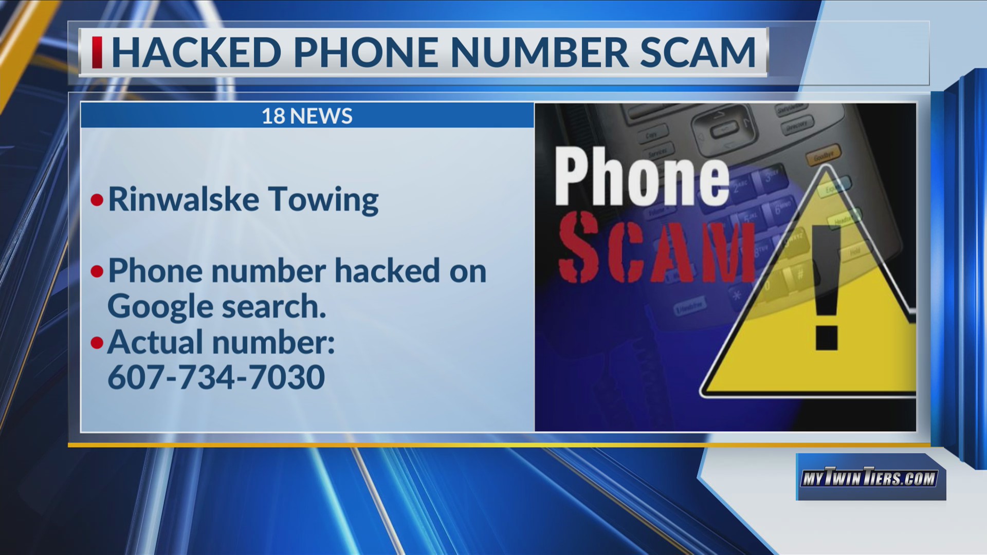 Elmira business hit by telephone hack; what to look out for – WETM ...