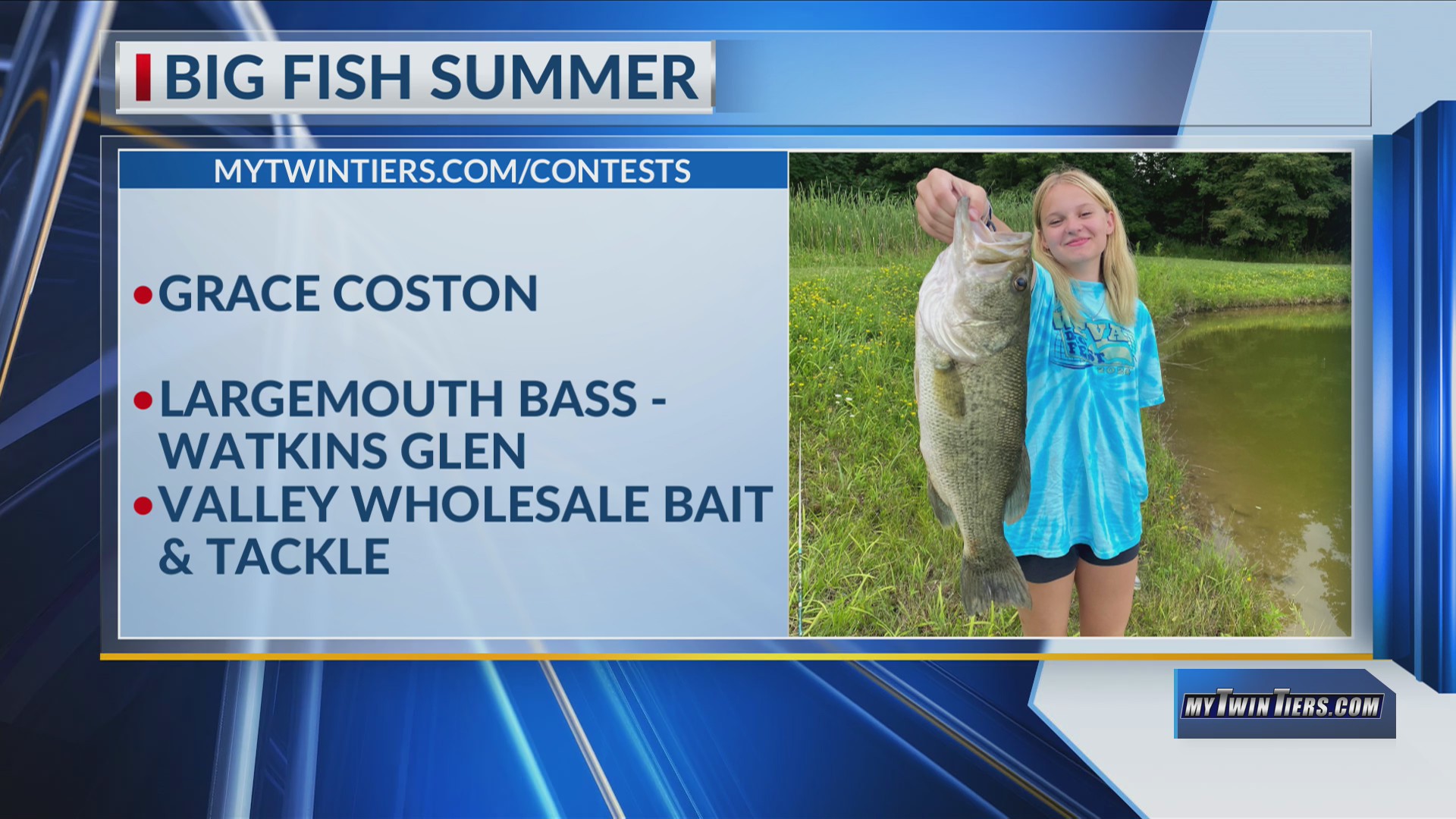 Big Fish Summer – Grace Coston’s largemouth bass in Watkins Glen – WETM ...