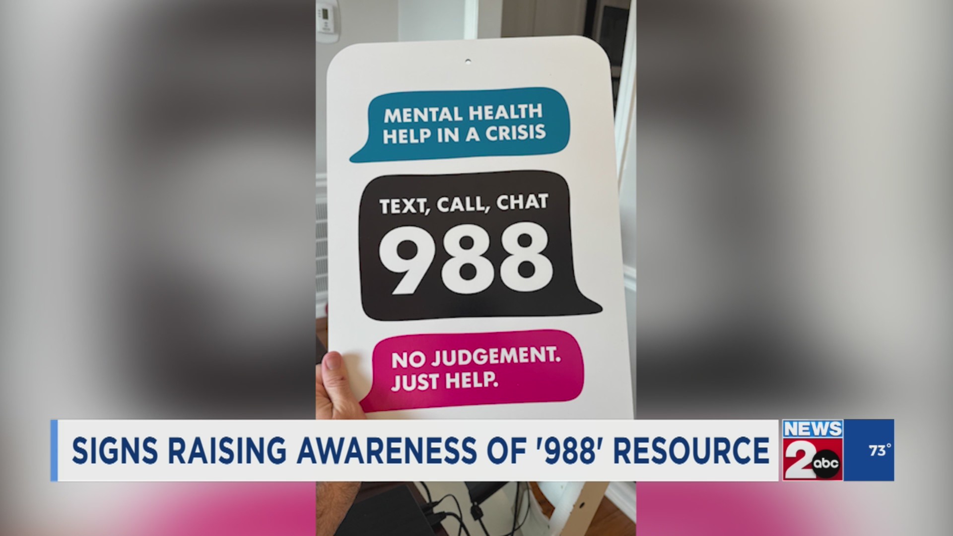 Signs raising awareness of ‘988’ resource – WKRN News 2