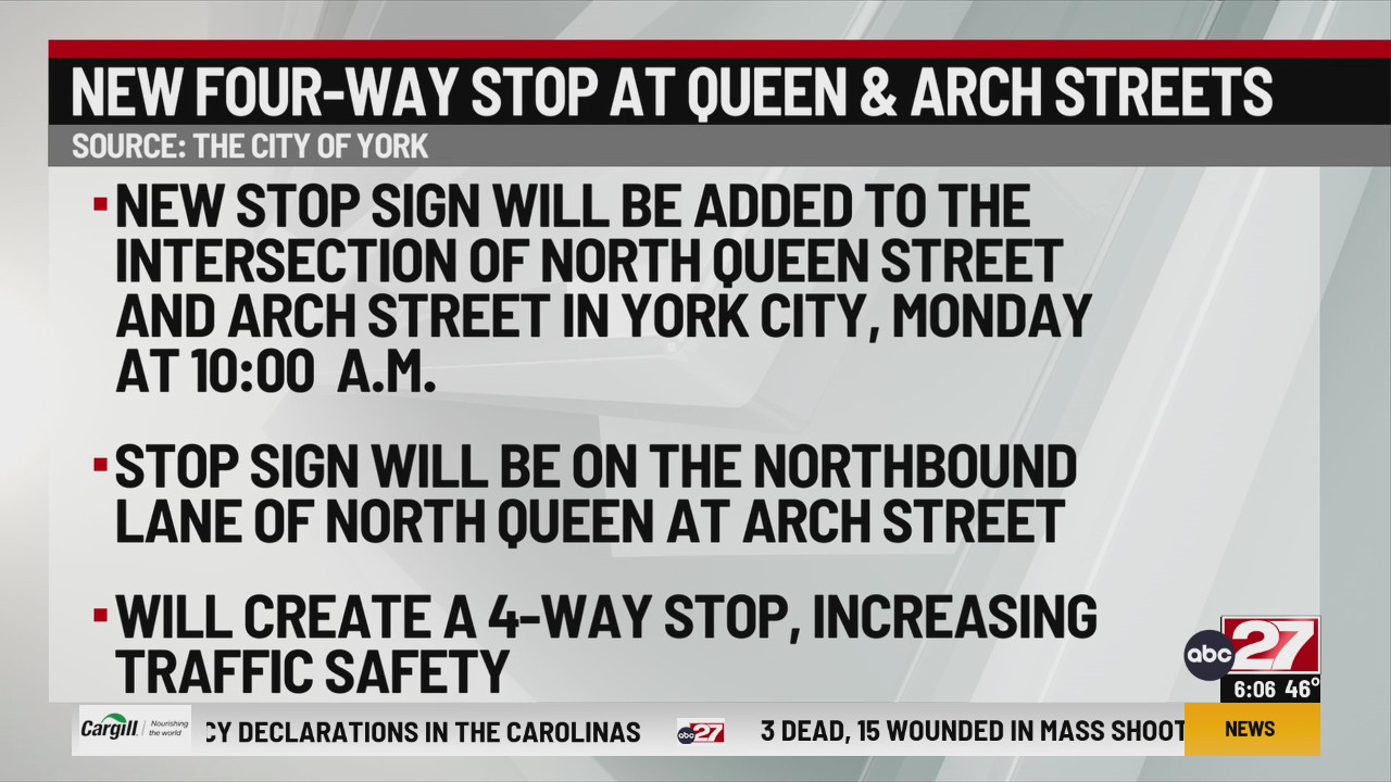 New stop sign to be added in York – PAhomepage.com