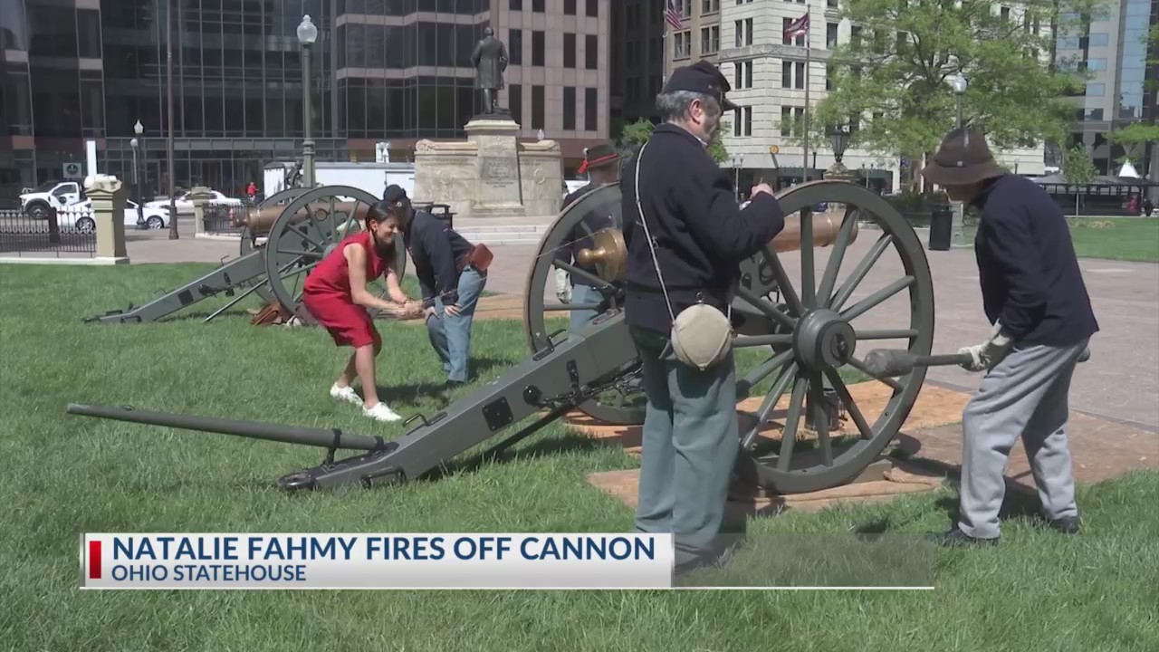 NBC4’s Natalie Fahmy fires cannon during Civil War reenactment on Ohio ...