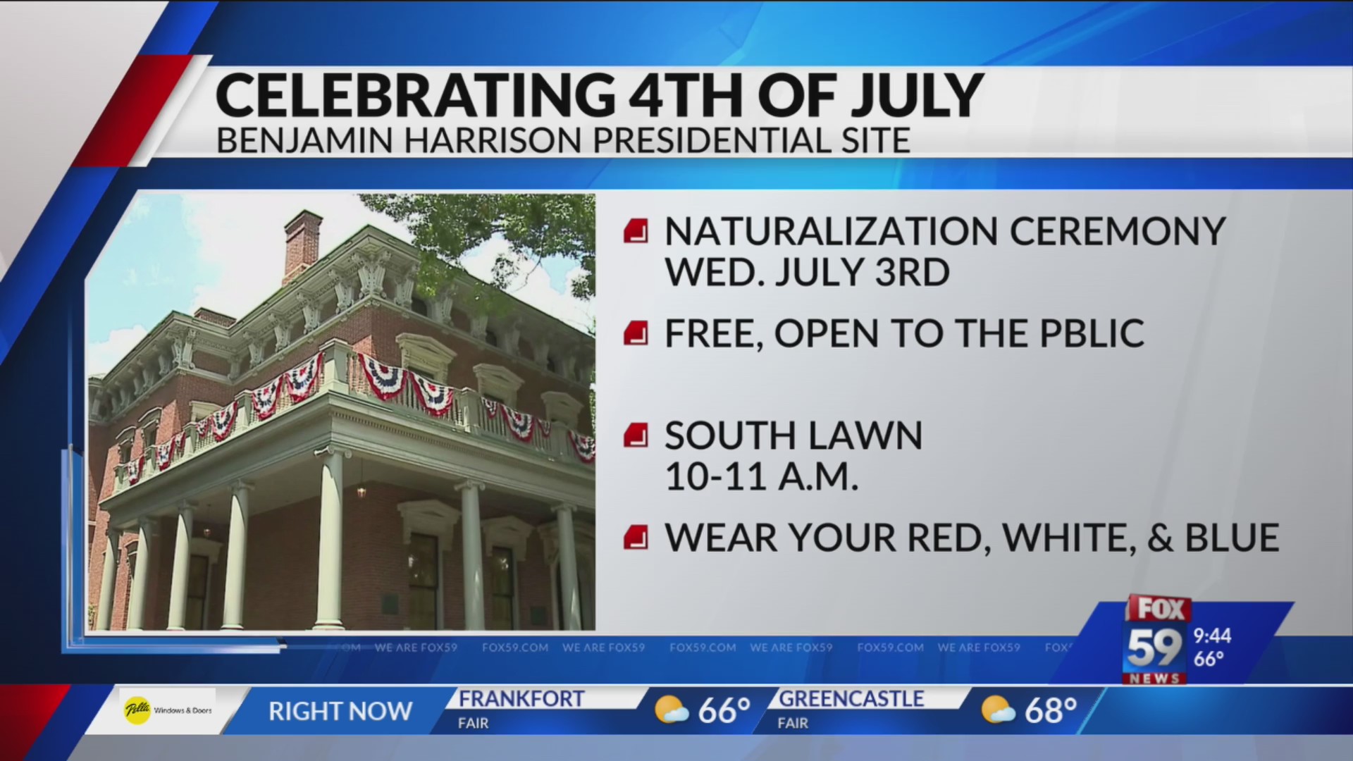 Benjamin Harrison Presidential Site July 4th festivities – Fox 59