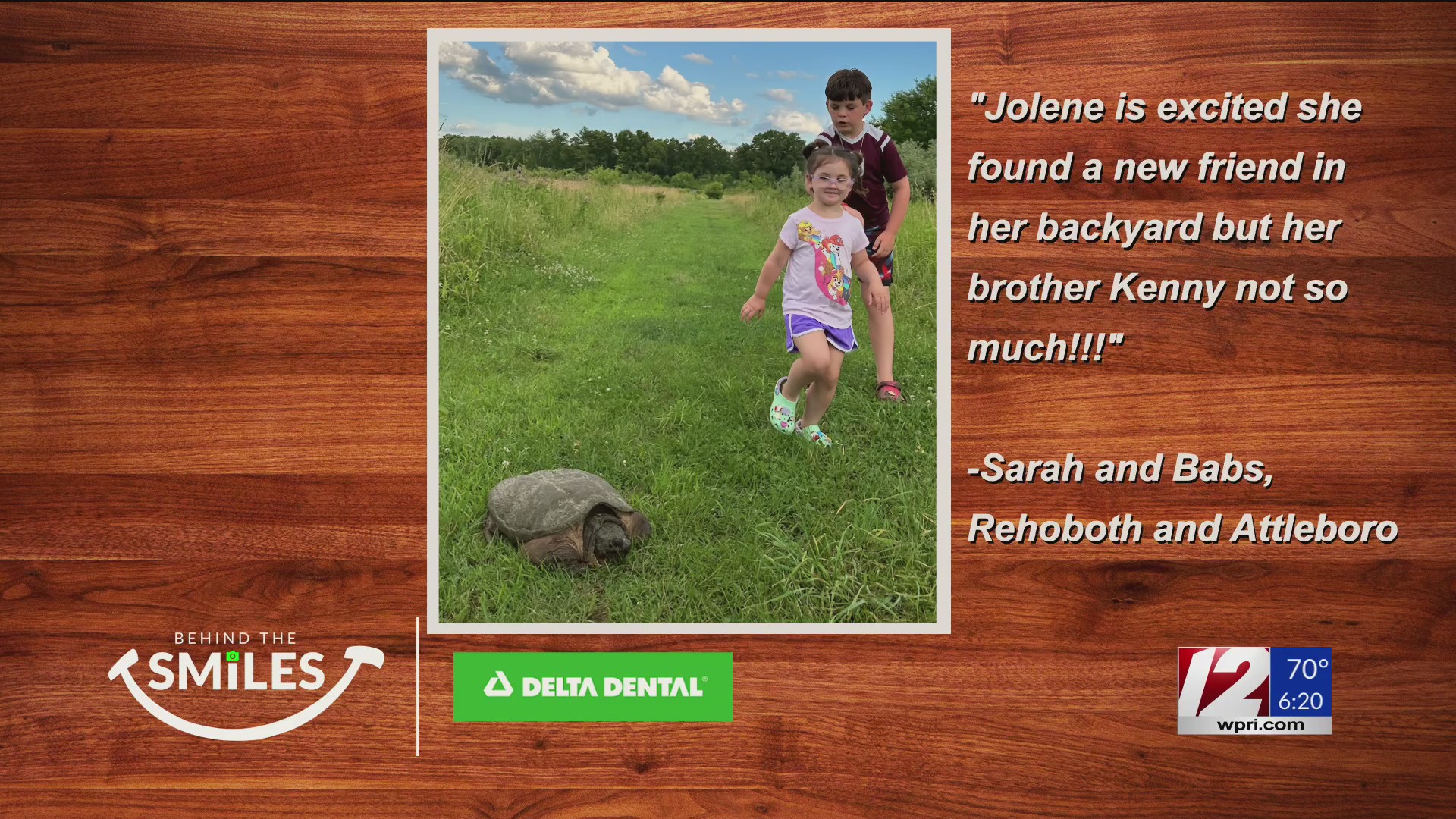 Behind the Smiles Photo for 8/2/24 from Sarah and Babs – WPRI.com