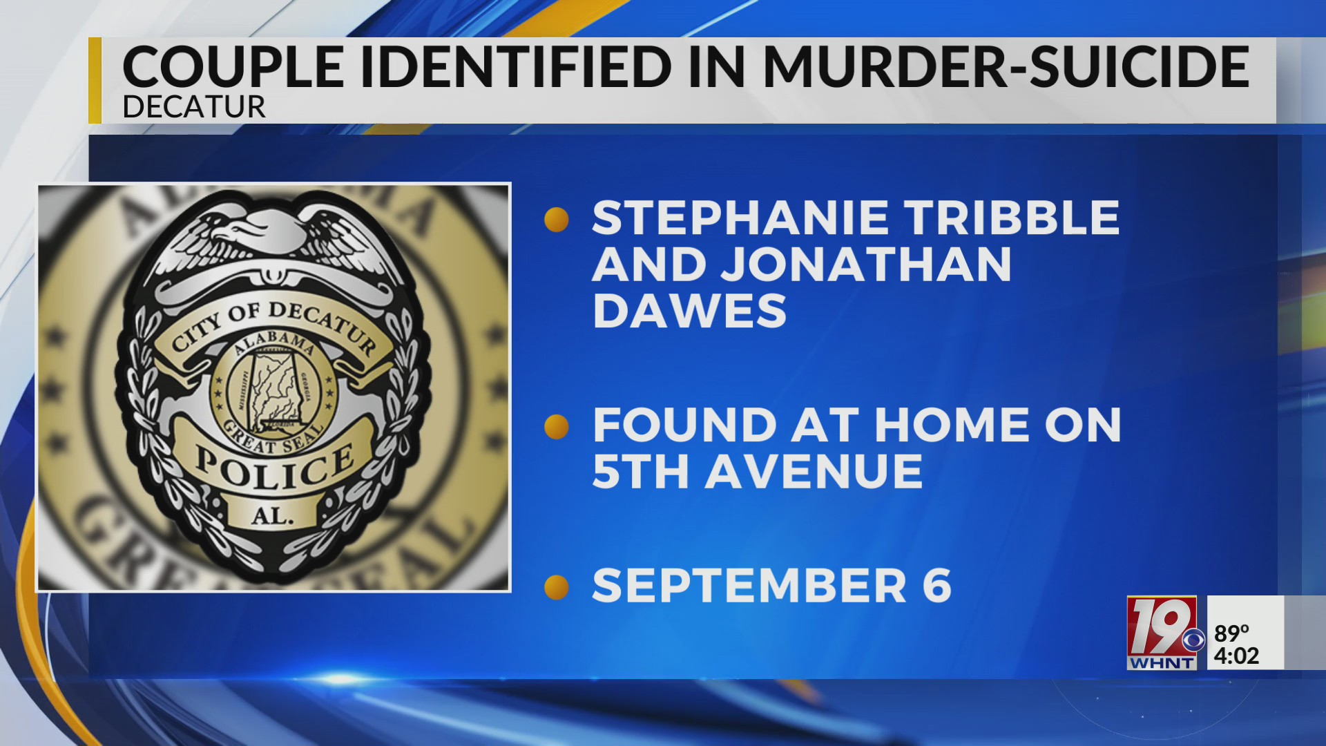 Two Found in Decatur Home Died in Apparent Murder-Suicide | Sept. 19 ...