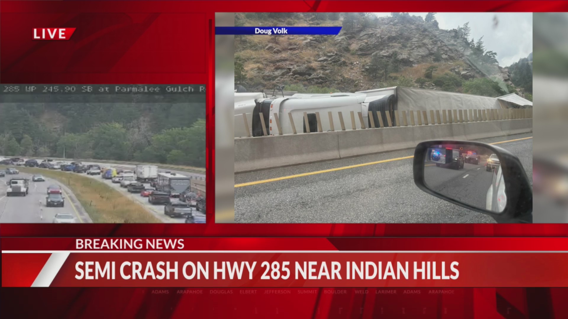 Semi crash blocks traffic on Highway 285 near Indian Hills – FOX31 Denver