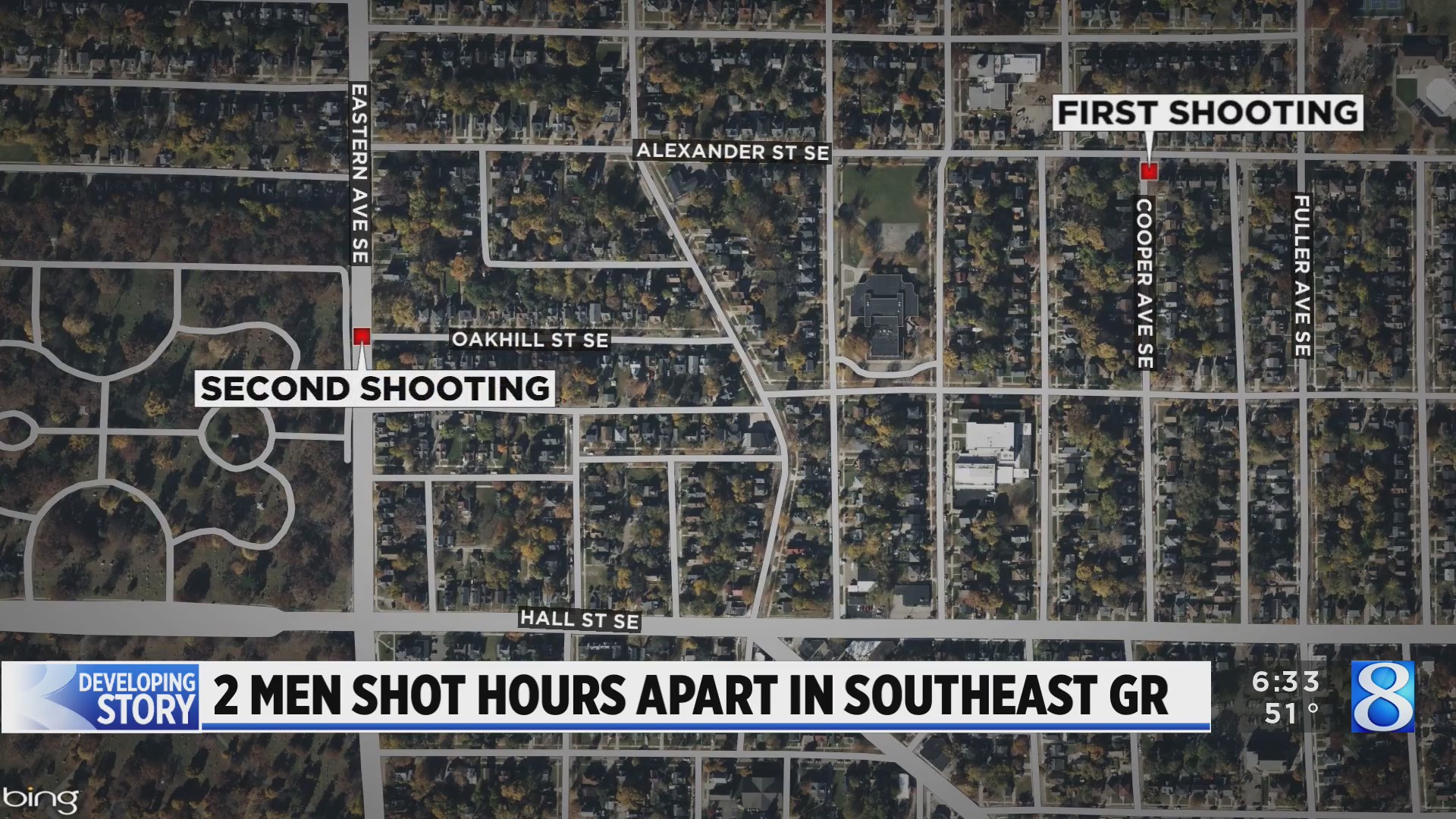 2 men shot hours apart in southeast Grand Rapids – WOODTV.com