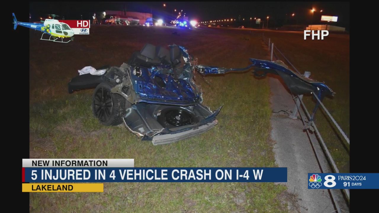5 hurt after Toyota Camry driver hits 2 tractor trailers in ...