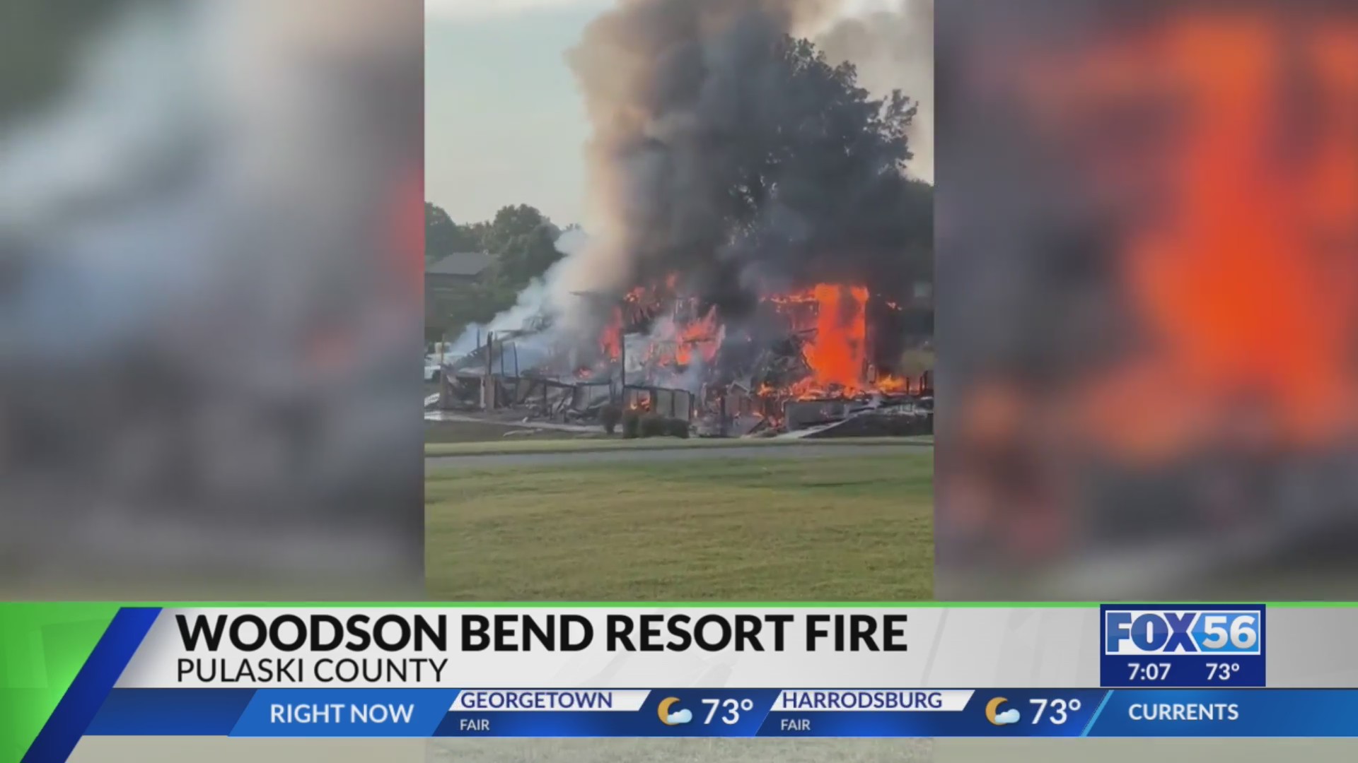 Woodson Bend Resort building a total loss after fire, 4 displaced – FOX ...