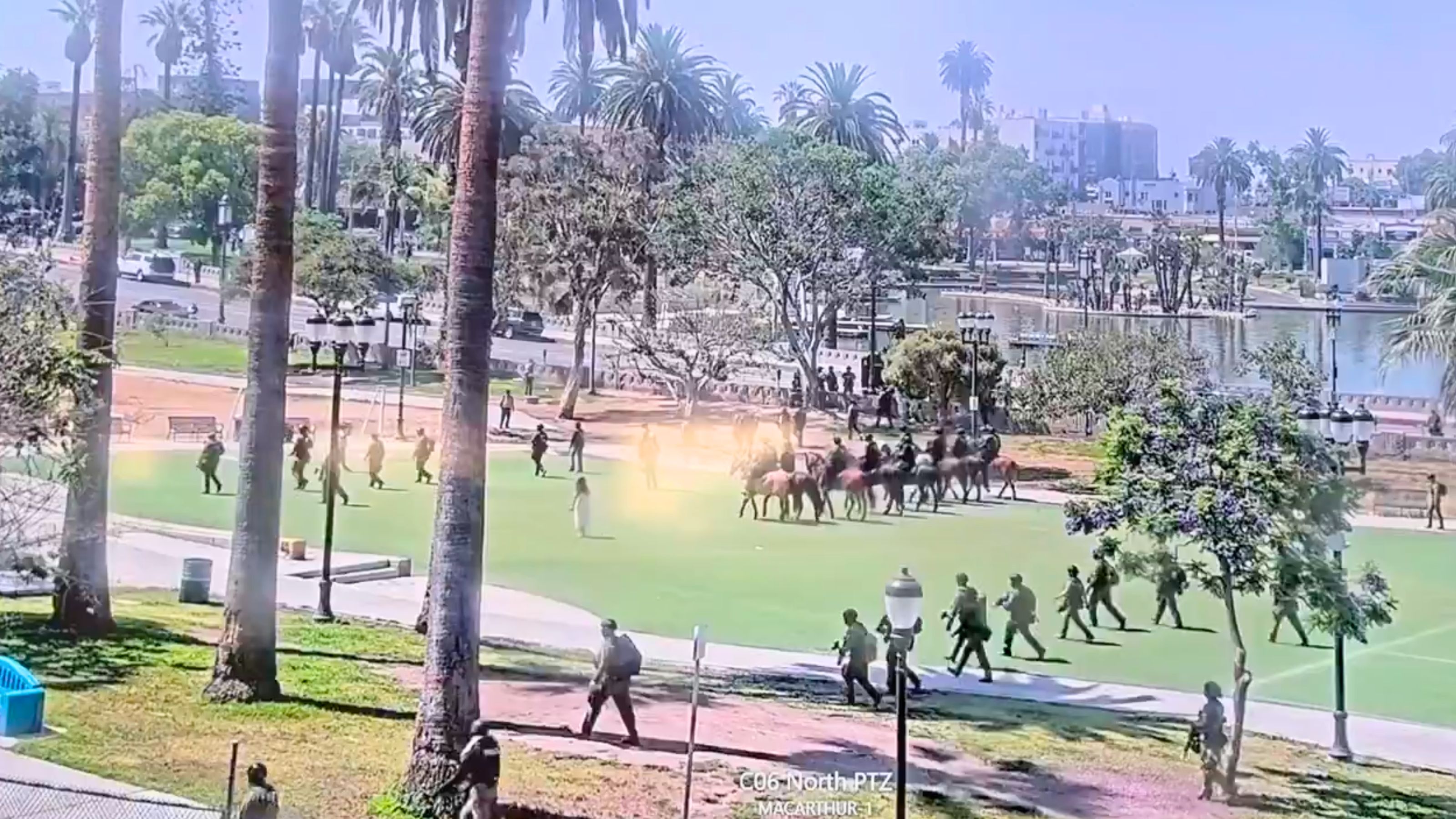 Footage of apparent immigration raids near L.A.’s MacArthur Park – KTLA