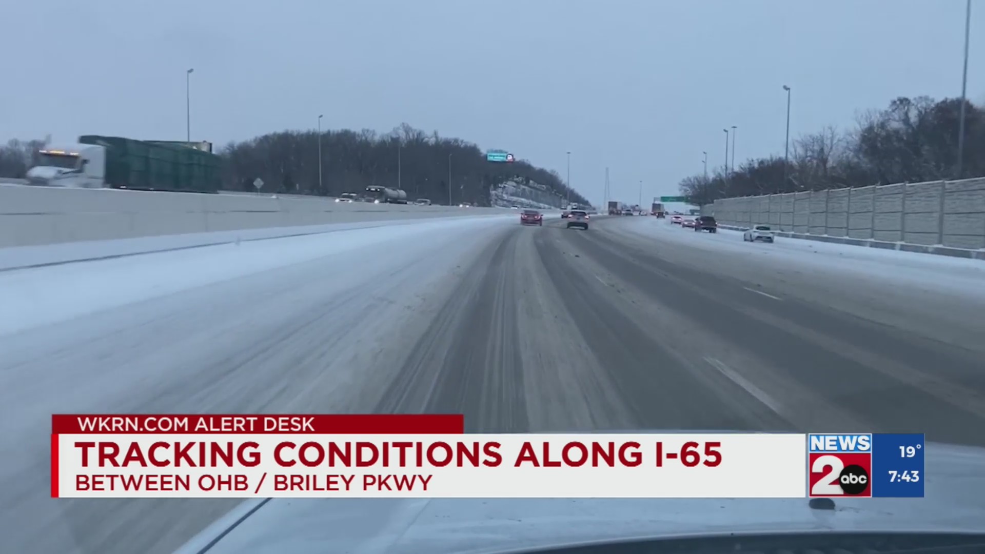 A view of road conditions in Middle Tennessee – WKRN News 2