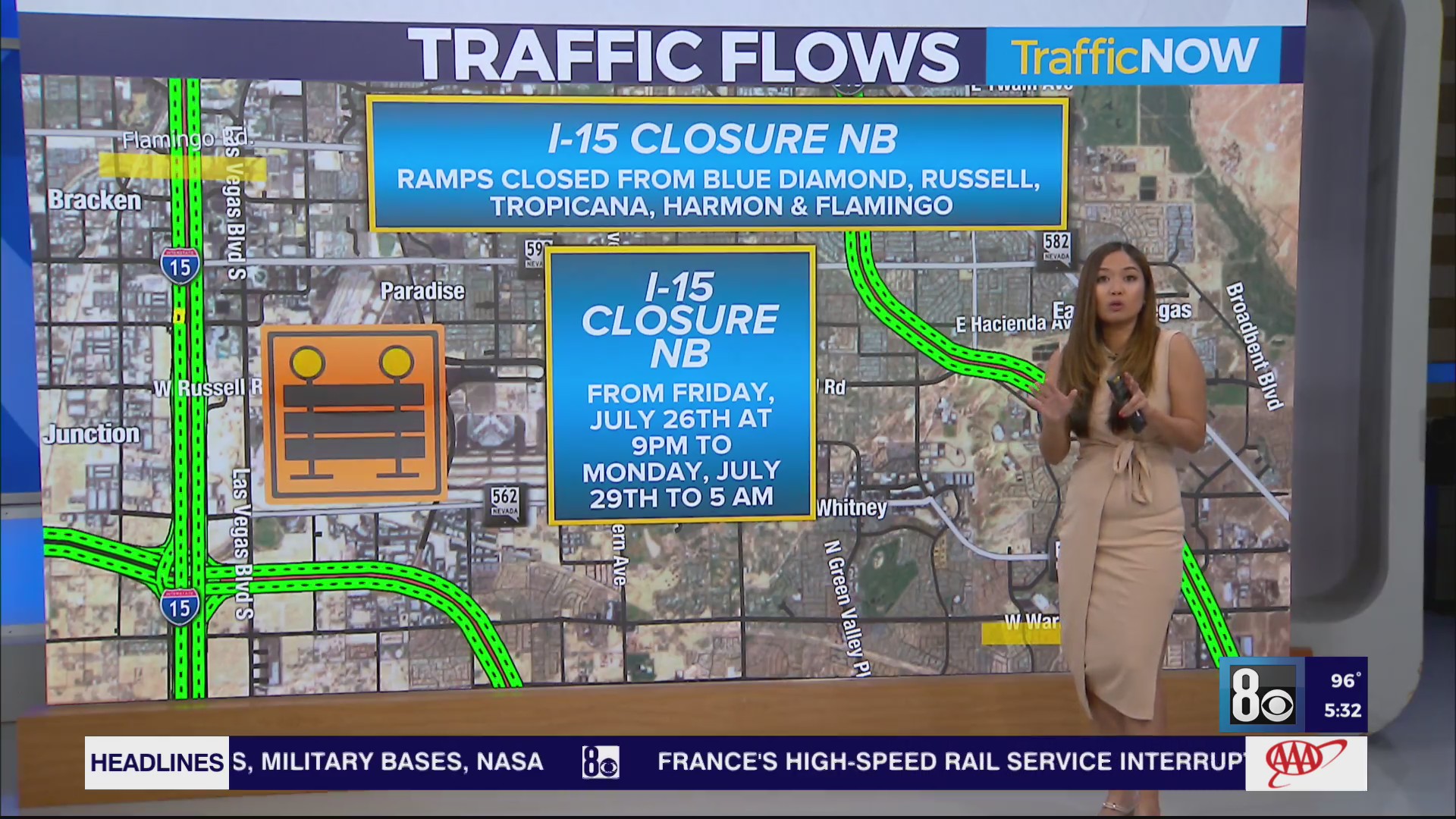 I-15 ramp closures will impact traffic – KLAS