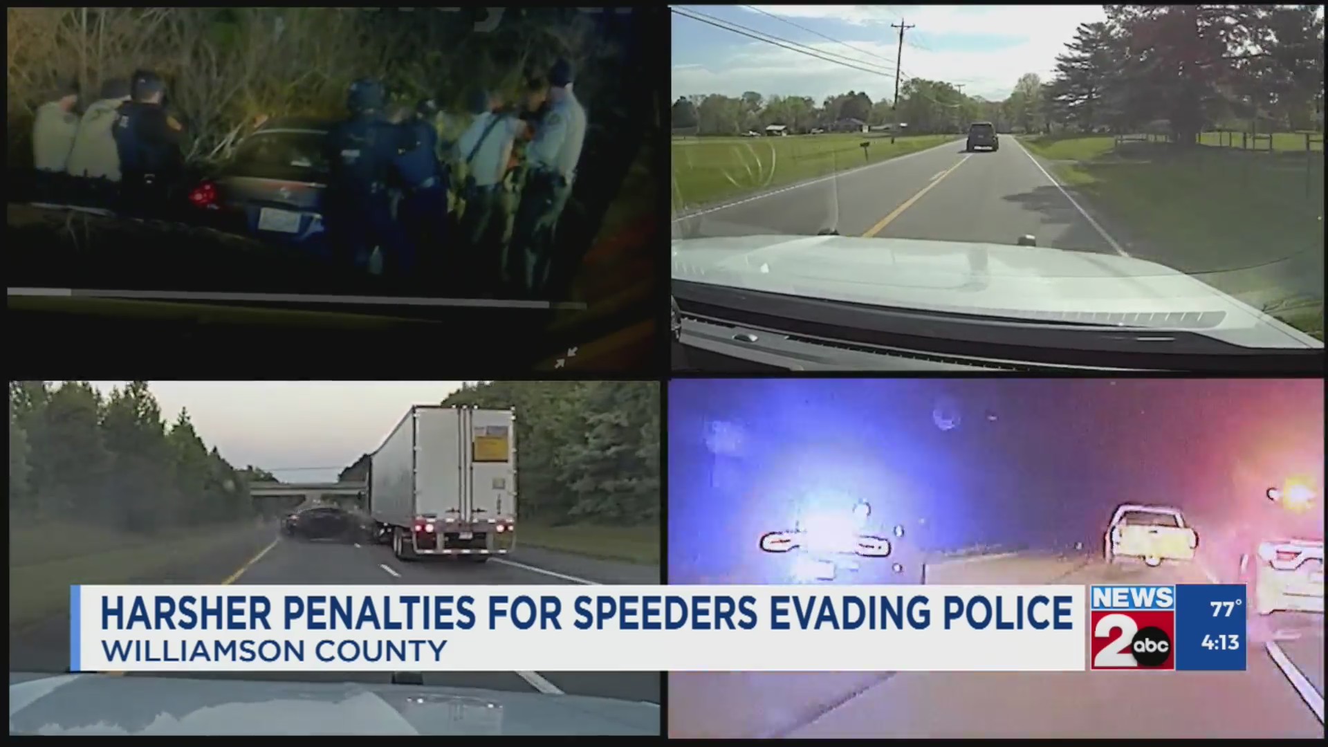 Harsher penalties for speeders evading law enforcement in Williamson ...