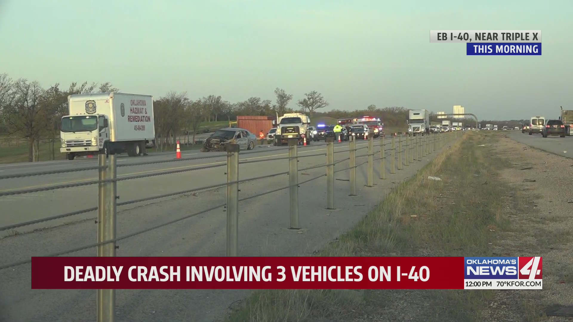 Emergency crews respond to fatal crash on I-40 – KFOR.com Oklahoma City