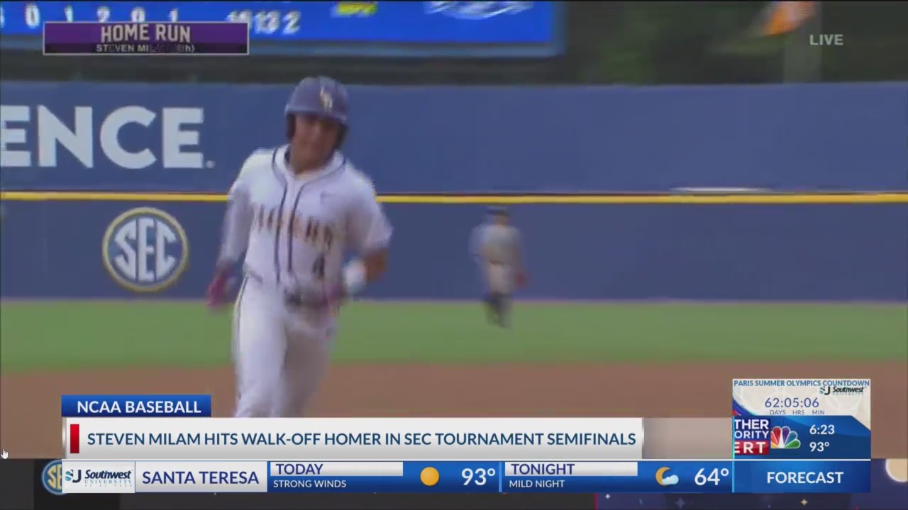 Steven Milam’s walk-off two-run homer pushes LSU through to SEC Tourney ...