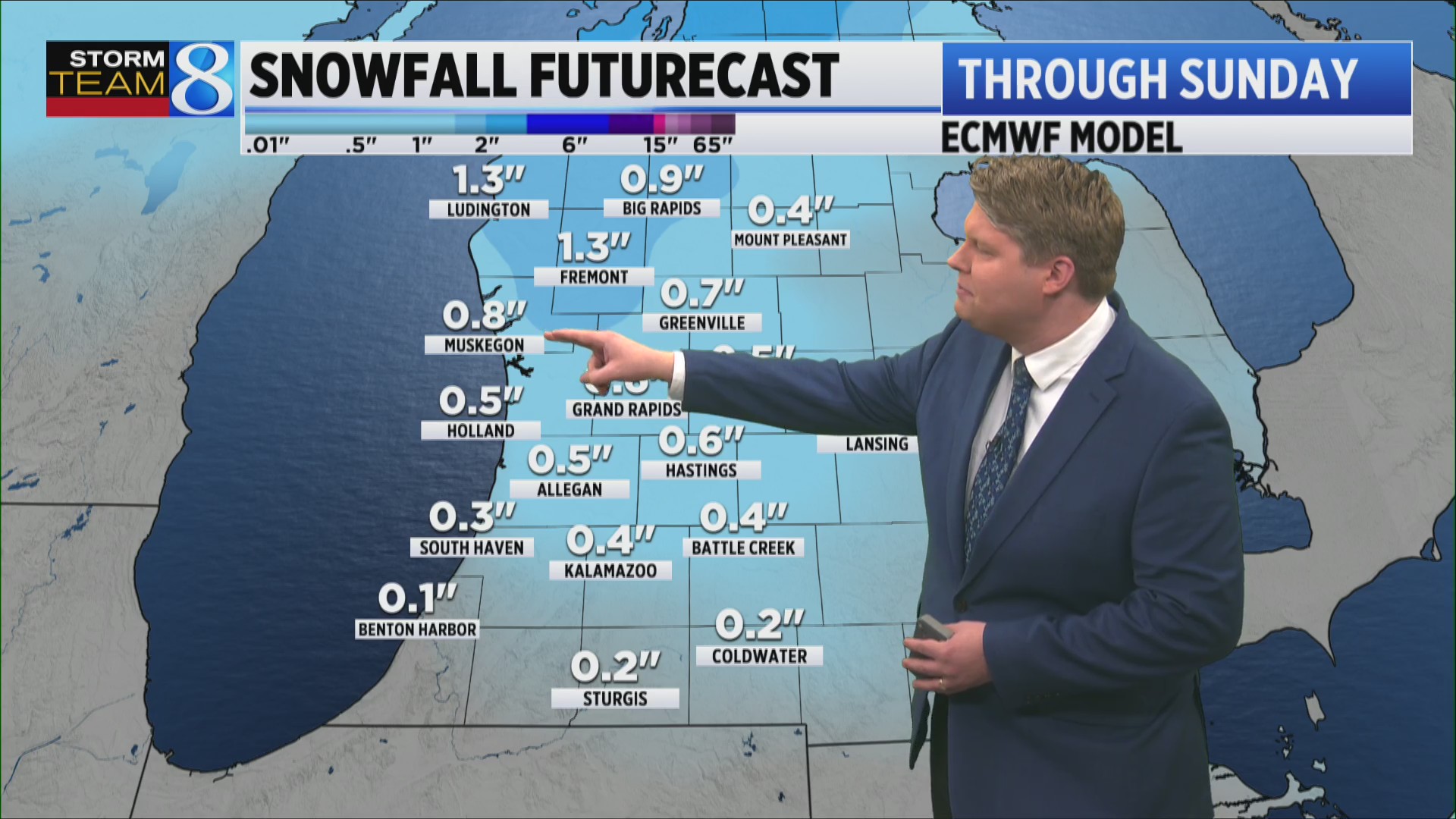 Storm Team 8 Forecast Noon 012425 Woodtv