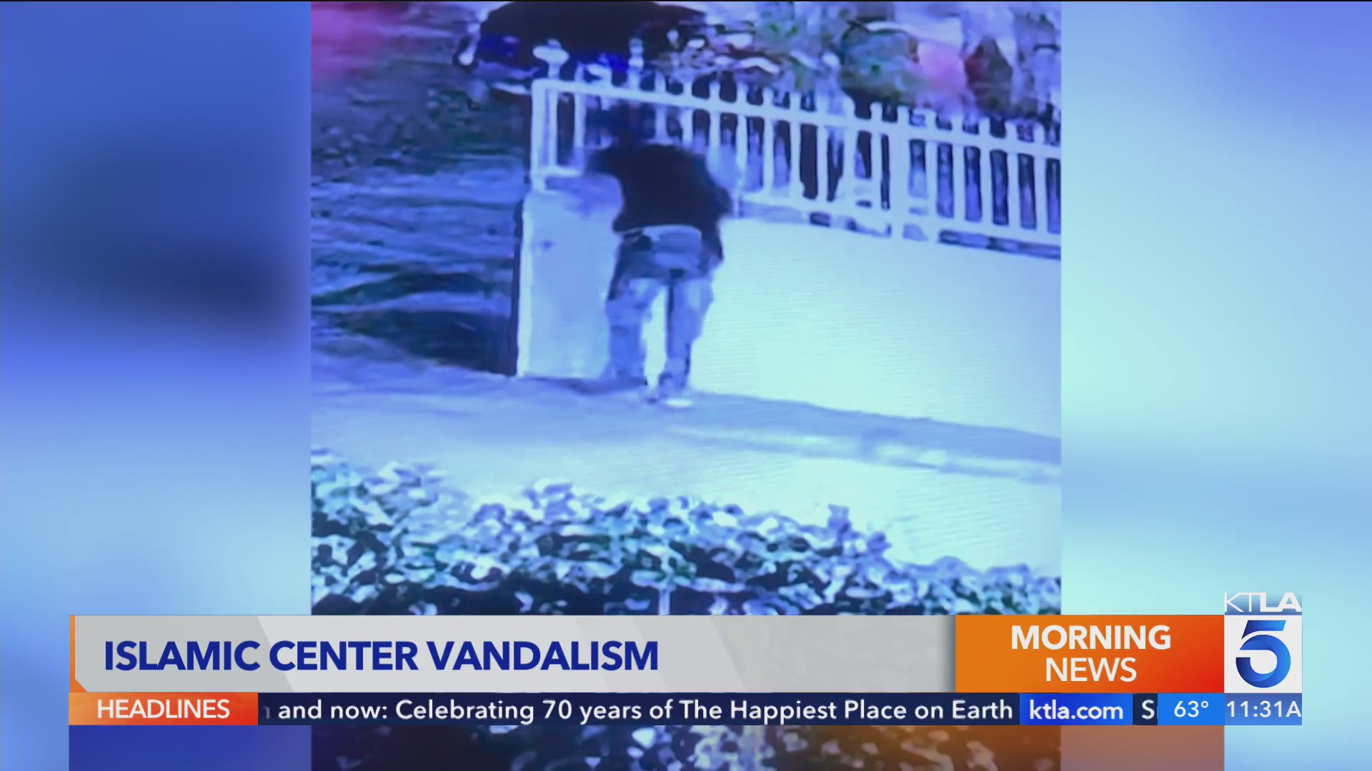 LAPD searching for suspect who vandalized Islamic Center of Southern ...