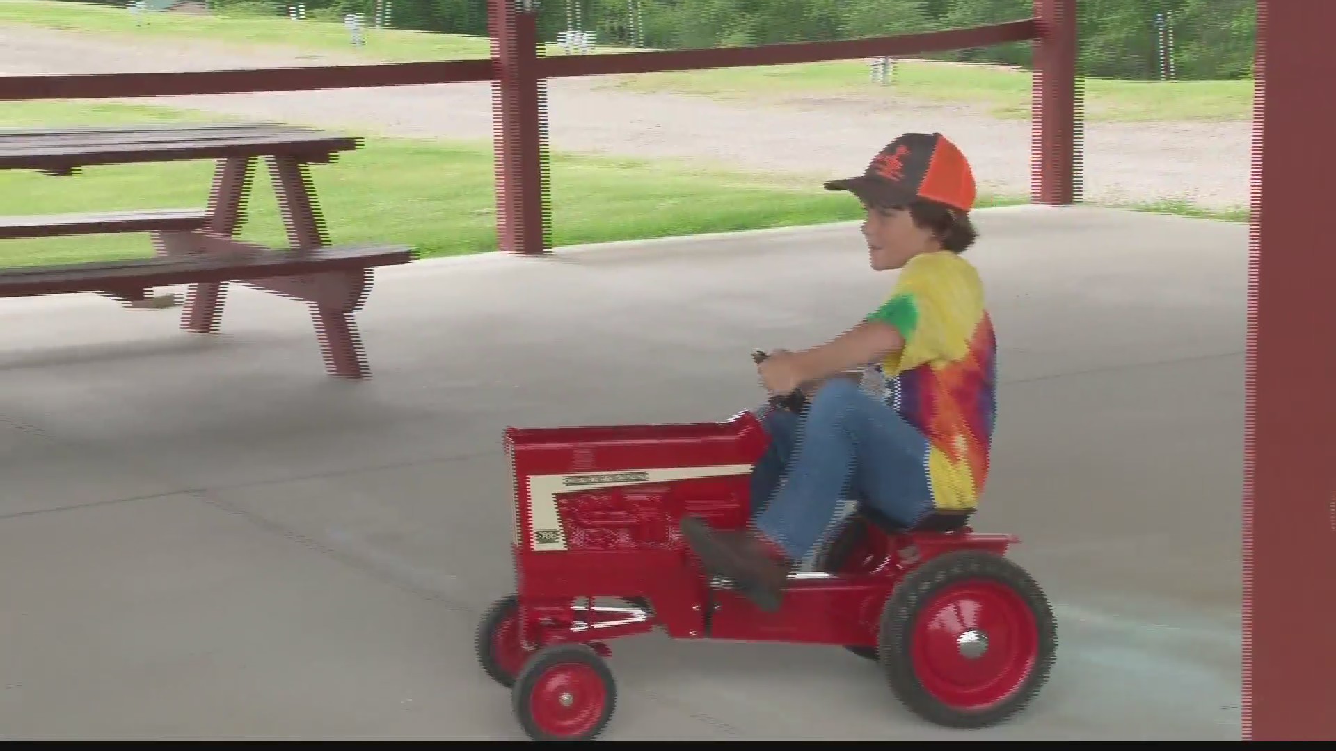 West Virginia boy gets the wheels moving on pedal tractor pull – WTRF