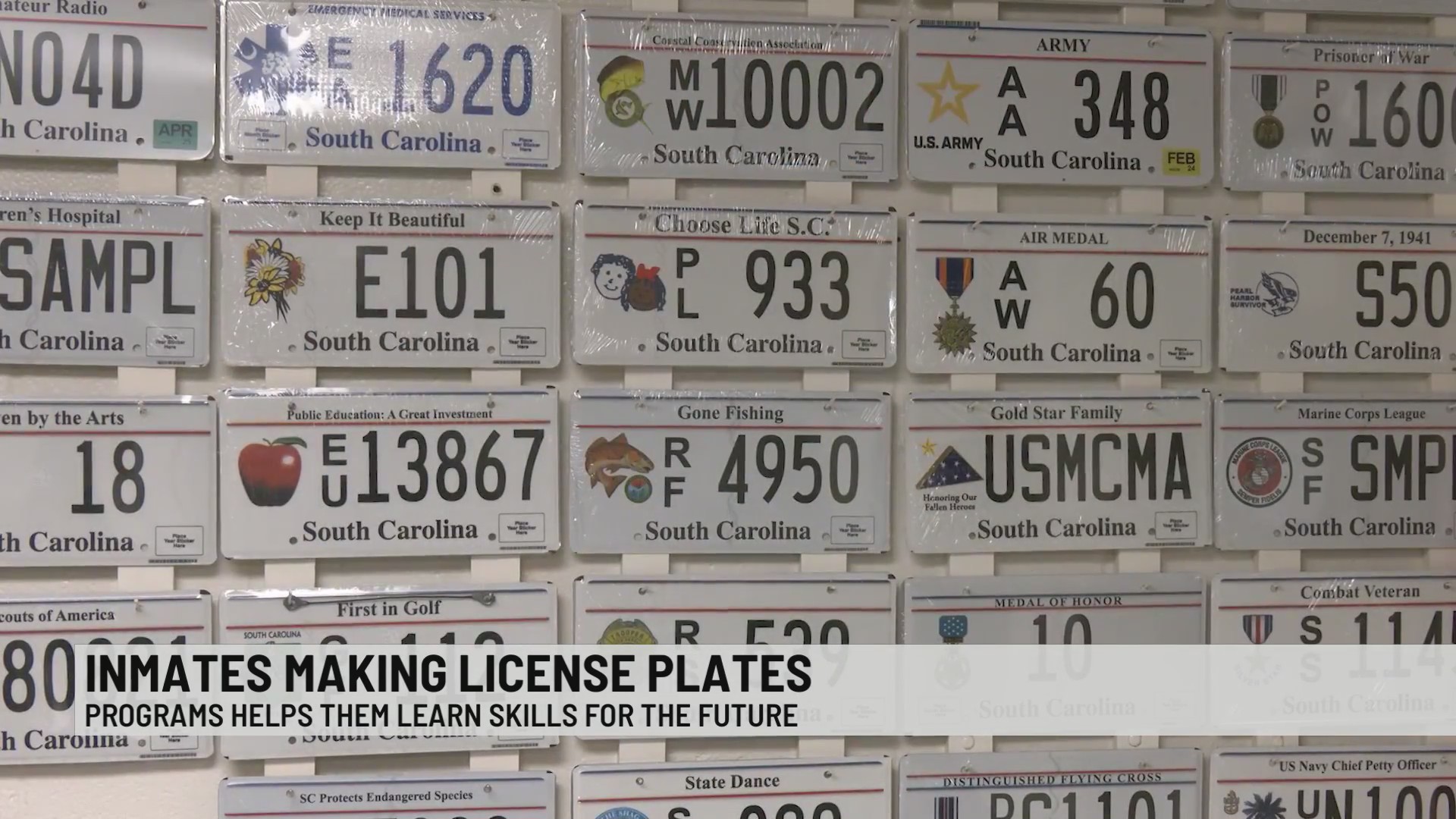 Prison to production: SC inmates build plates, signs – WSPA 7NEWS