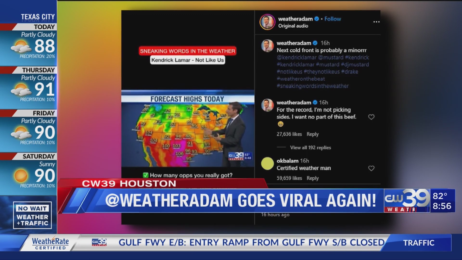 CW39’s Chief meteorologist Adam Krueger goes viral AGAIN | CW39 HOUSTON ...