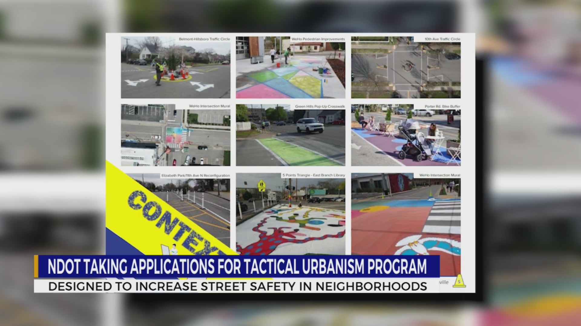 NDOT taking applications for tactical urbanism program – WKRN News 2