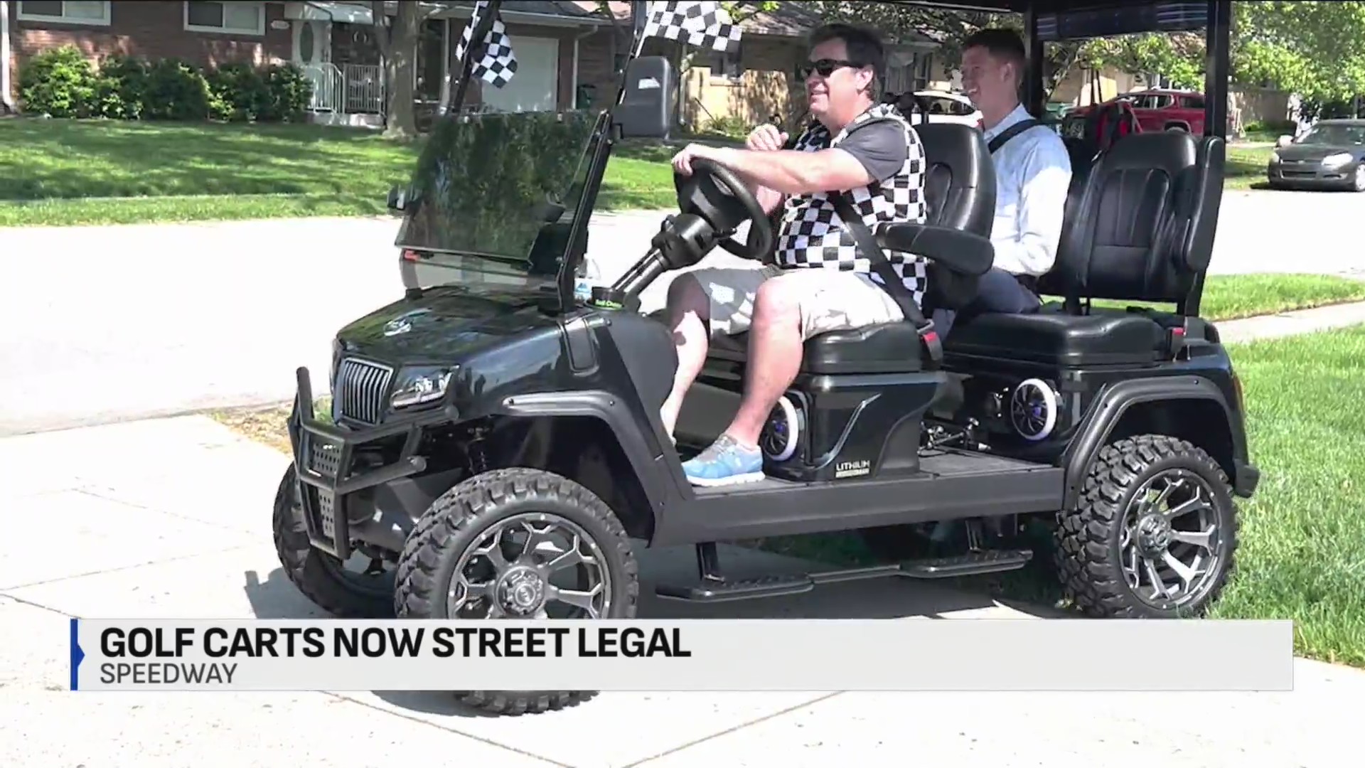 Golf carts can now zip down Speedway streets – Fox 59