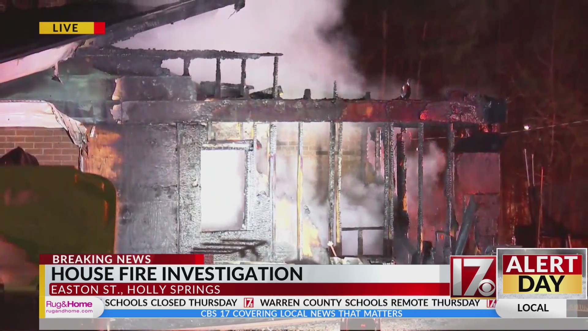 Crews respond to Holly Springs house fire – CBS17.com