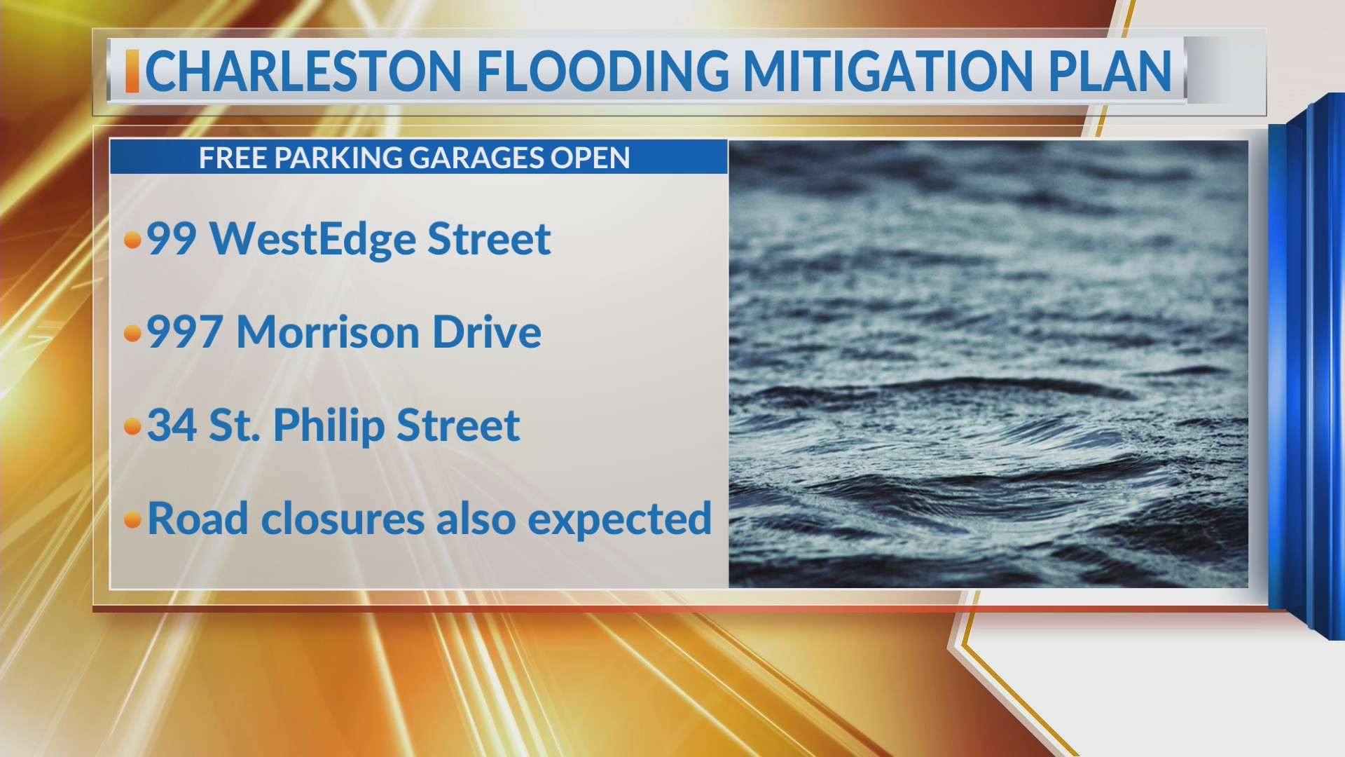 Charleston activates flood mitigation plan for Monday’s severe weather ...