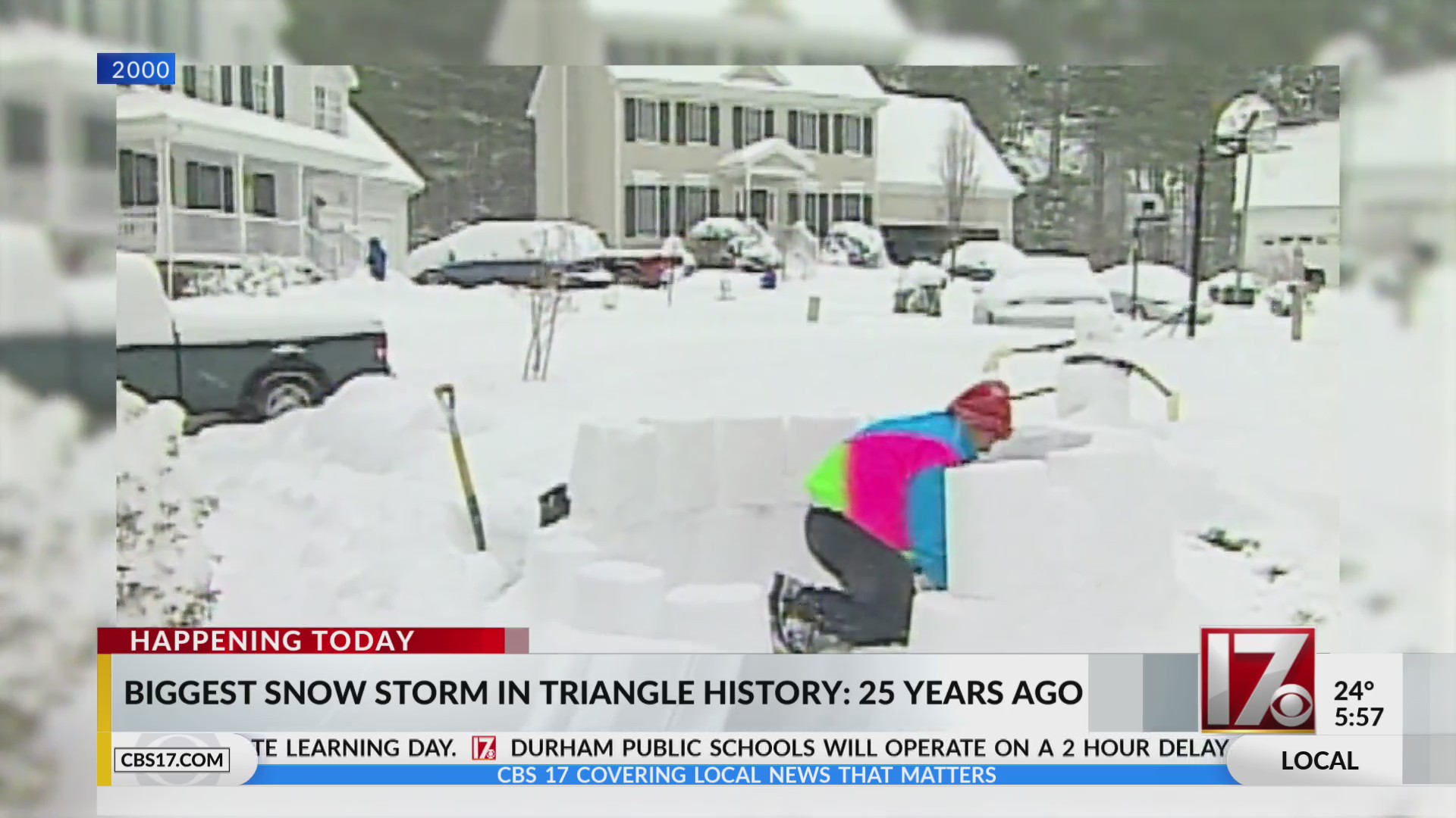 Biggest snow storm in Triangle history: 25 years ago – CBS17.com