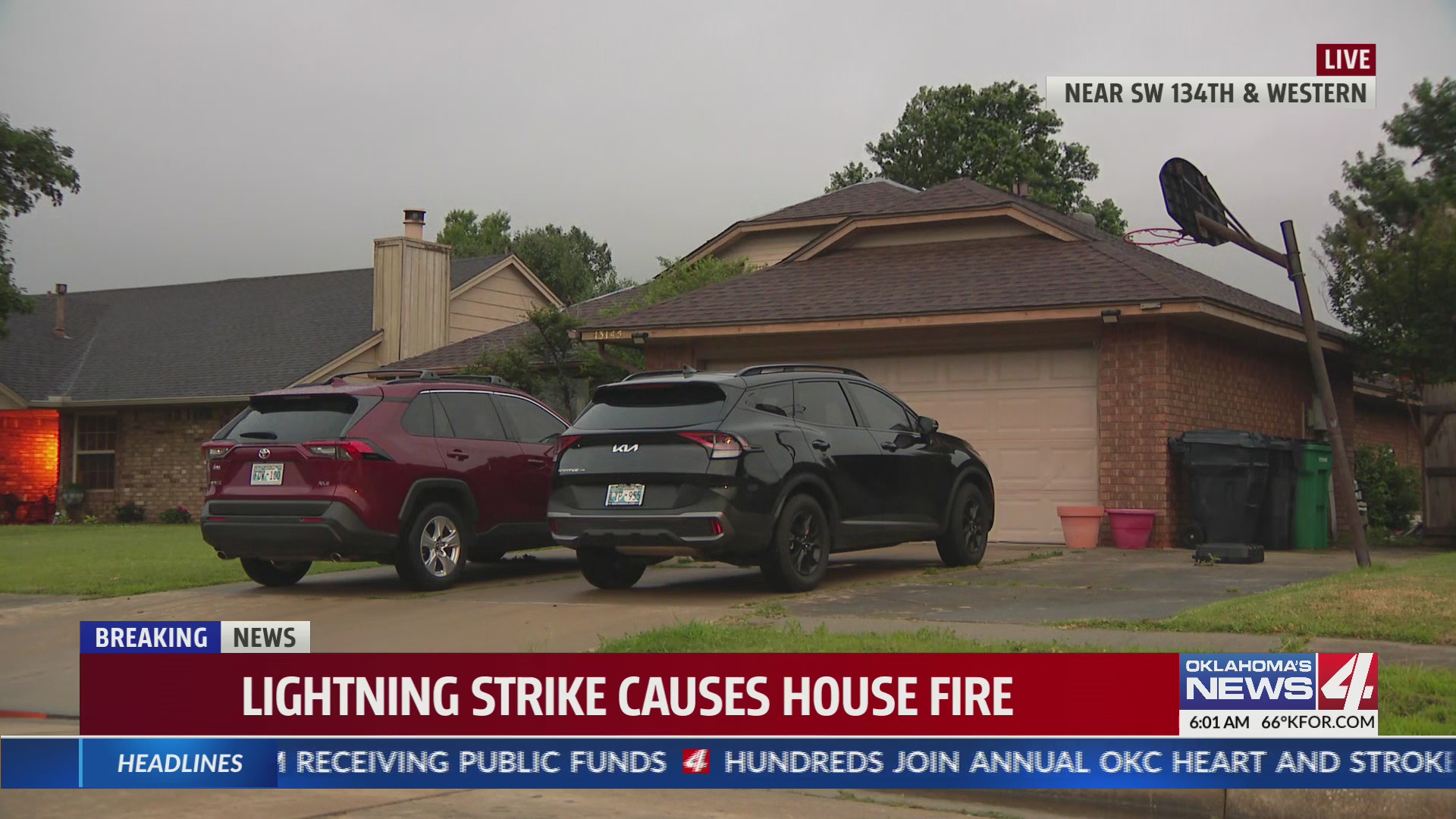 Lightning strike causes house fire in SW Oklahoma City – KFOR.com Oklahoma City