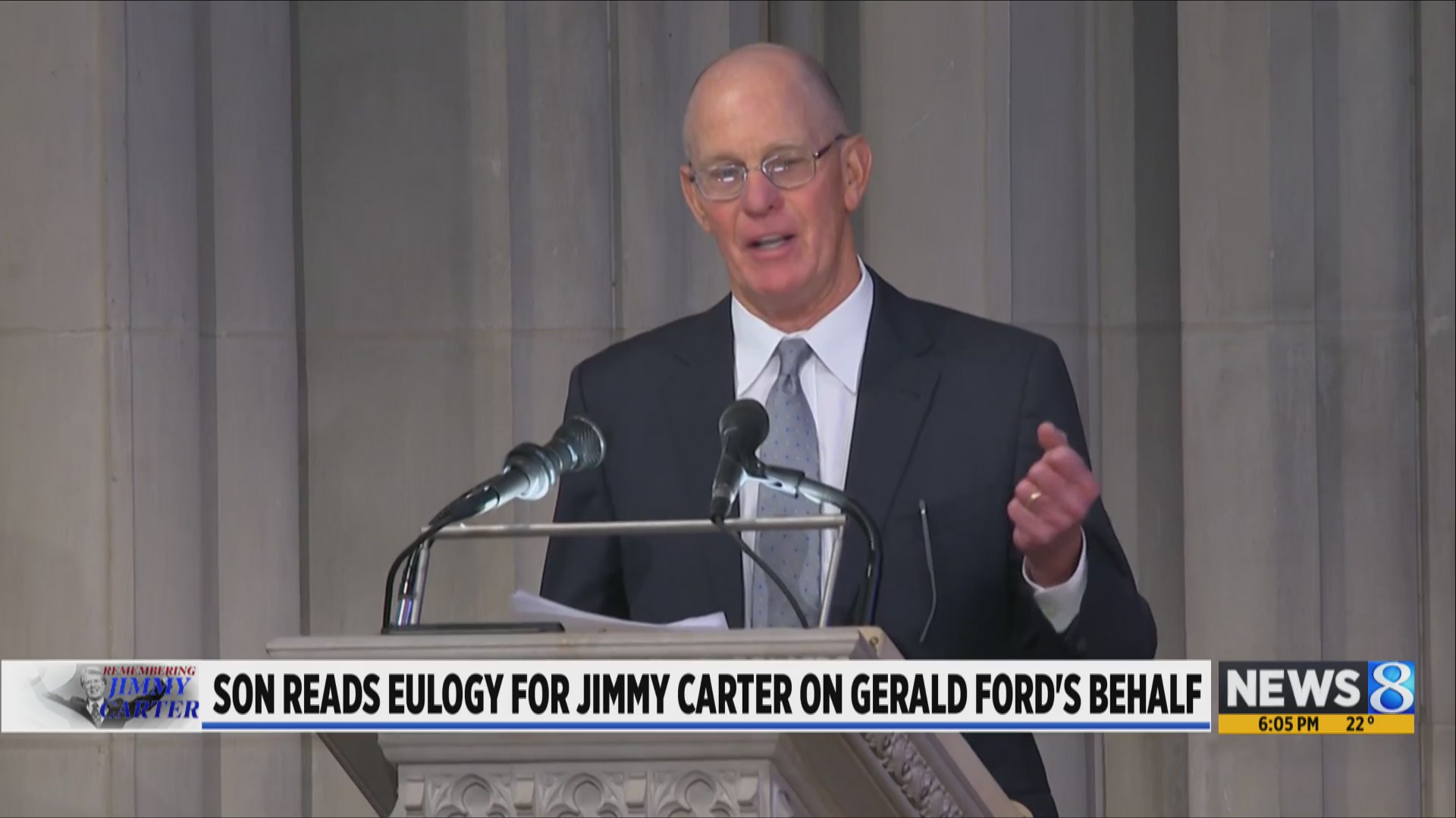 Son reads eulogy for Jimmy Carter on Gerald Ford’s behalf – WOODTV.com
