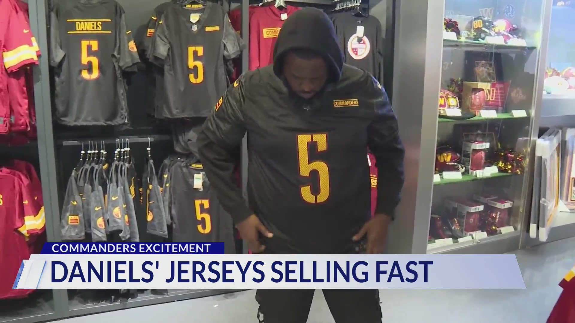 Commanders QB Jayden Daniels jerseys selling fast – DC News Now | DC ...