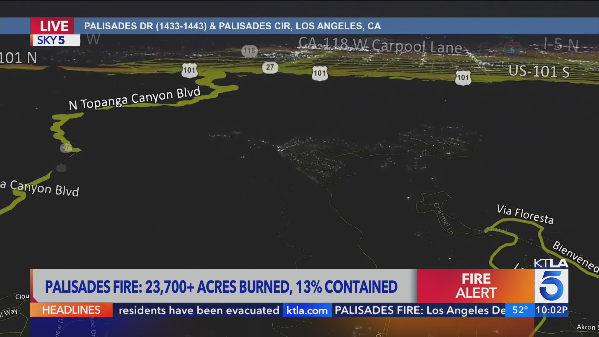 No flames visible over Palisades Fire for the first time – WKRN News 2