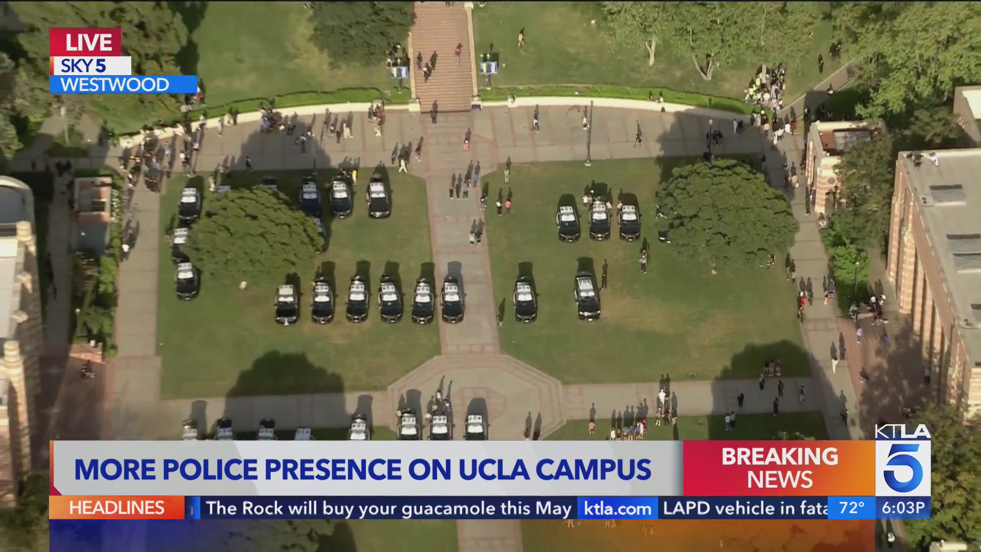 More police presence on UCLA campus – KTLA