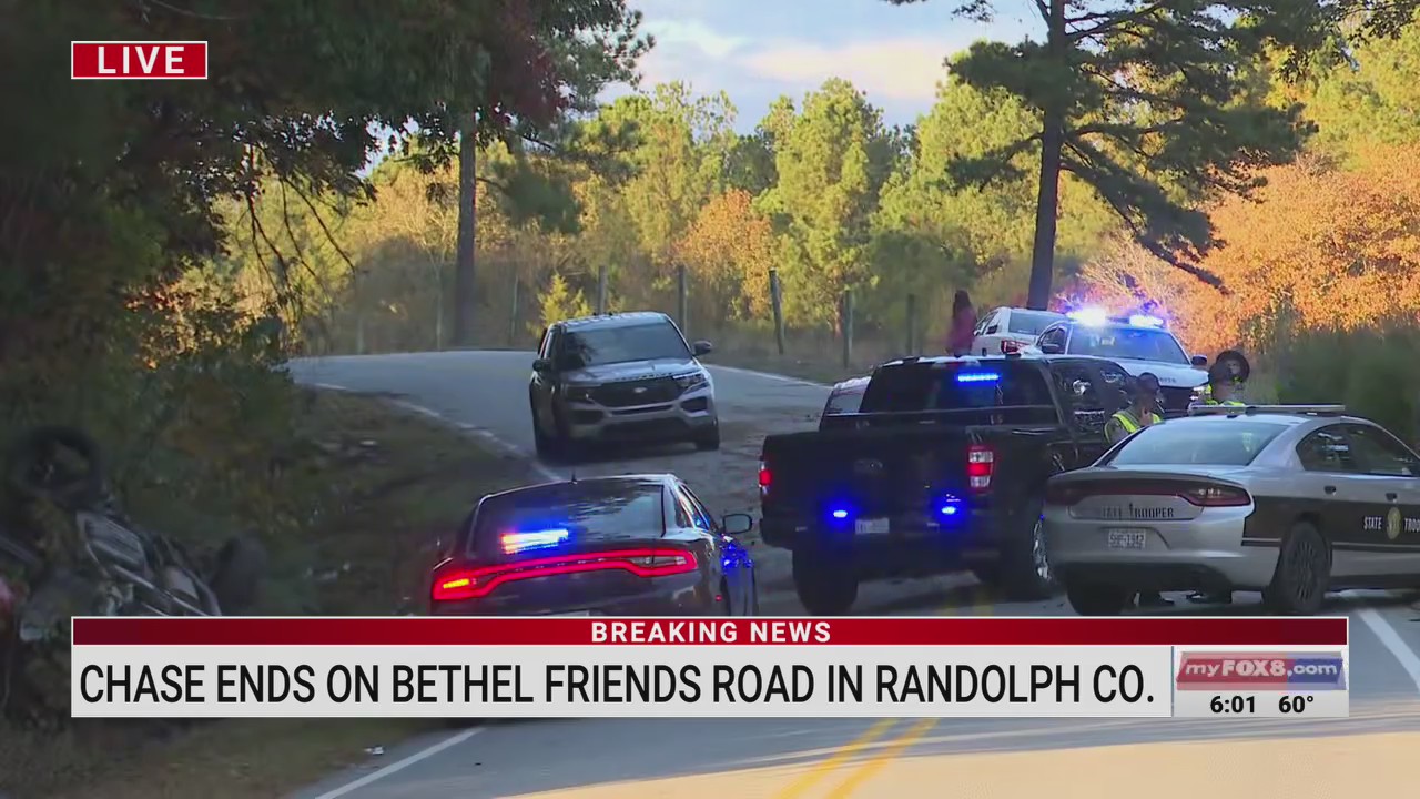 3 in custody after Randolph County chase, deputies say – FOX8 WGHP