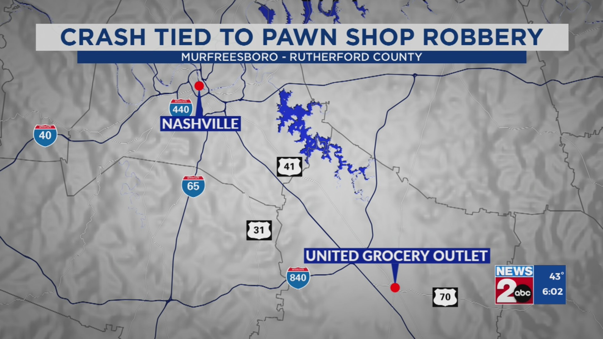 Police believe crash is tied to pawn shop robbery in Murfreesboro ...