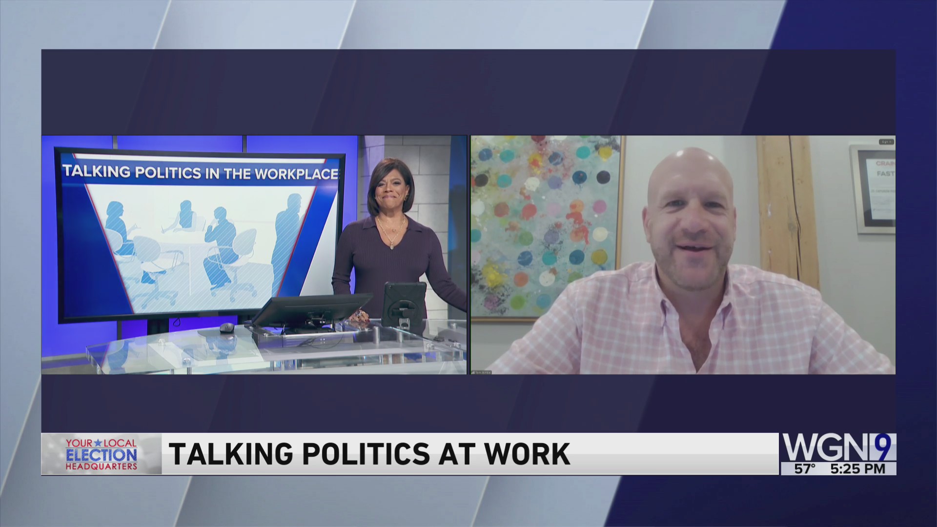 Talking politics at work – WGN-TV