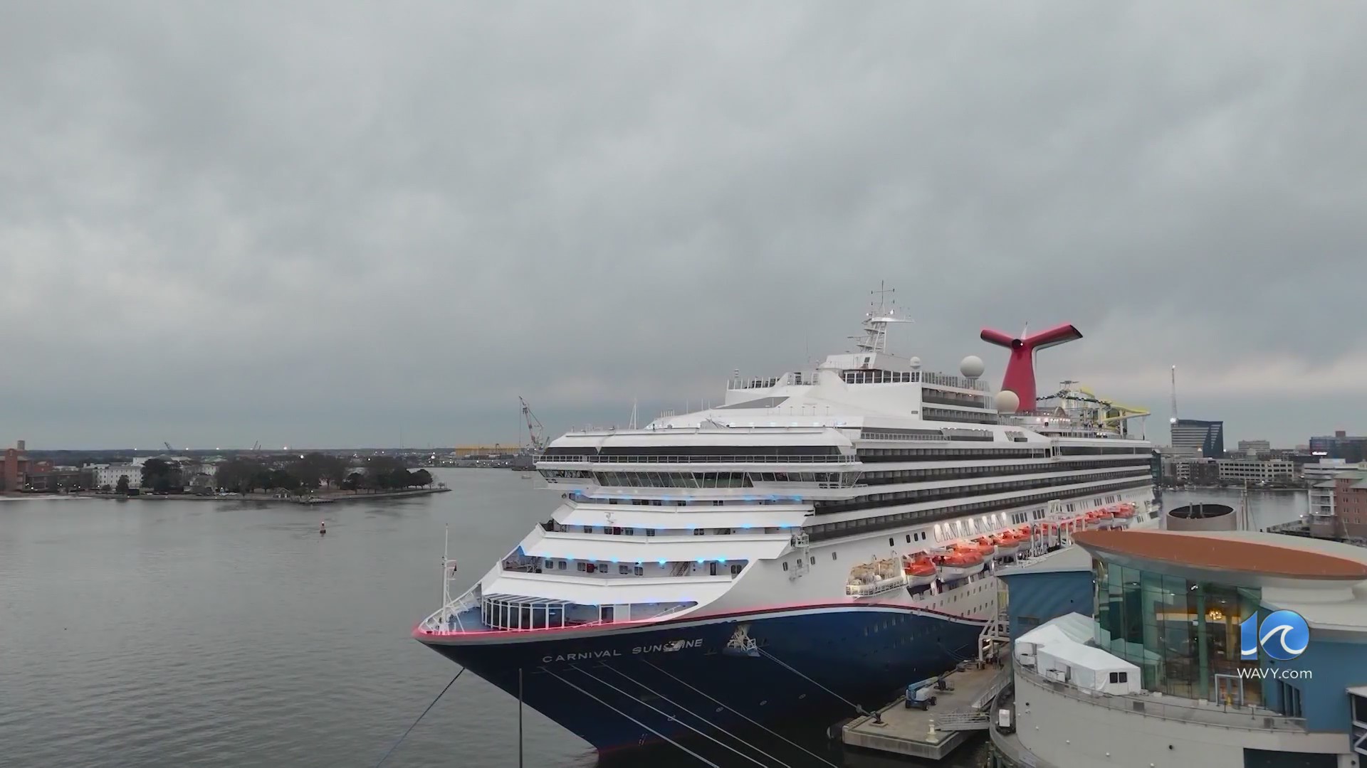 Carnival Sunshine docking delayed due to forecast – WAVY.com