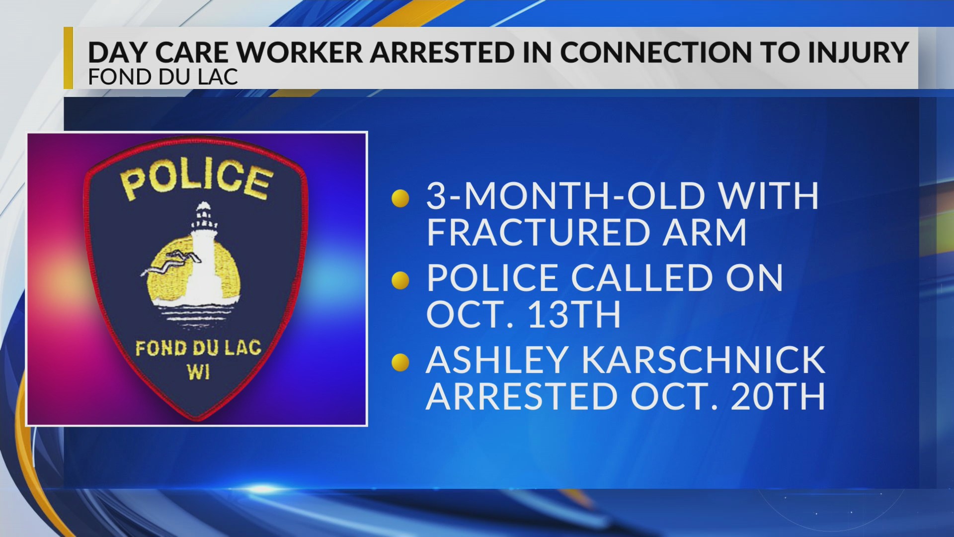 Fond du Lac PD investigating child abuse at local daycare, infant ...