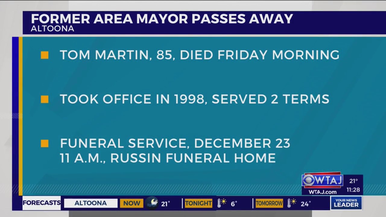 Former Altoona Mayor dead at 85 – WTAJ – www.wtaj.com