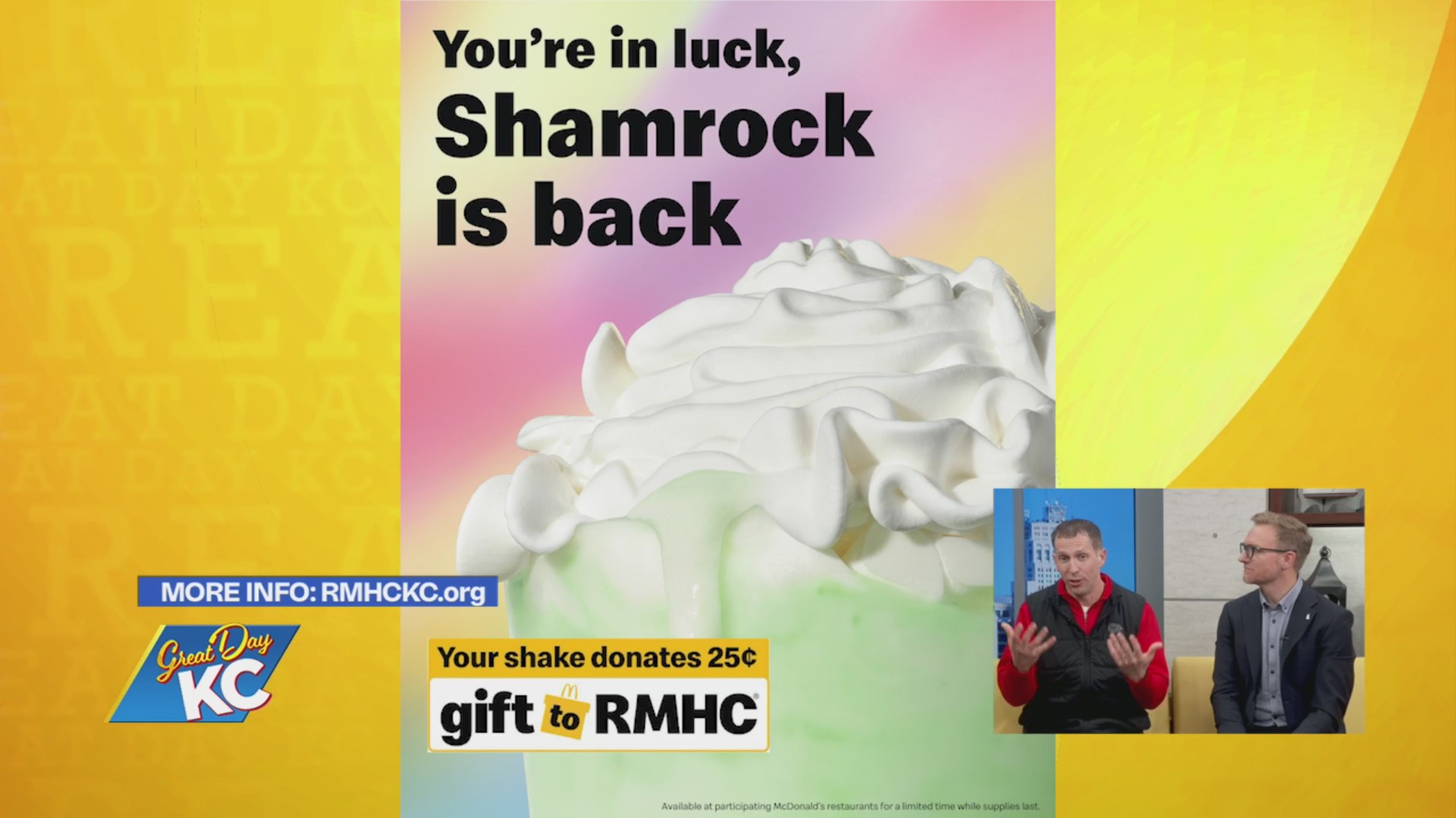 ‘Shamrock Shake’ Fundraiser For Ronald McDonald House – FOX 4 Kansas ...