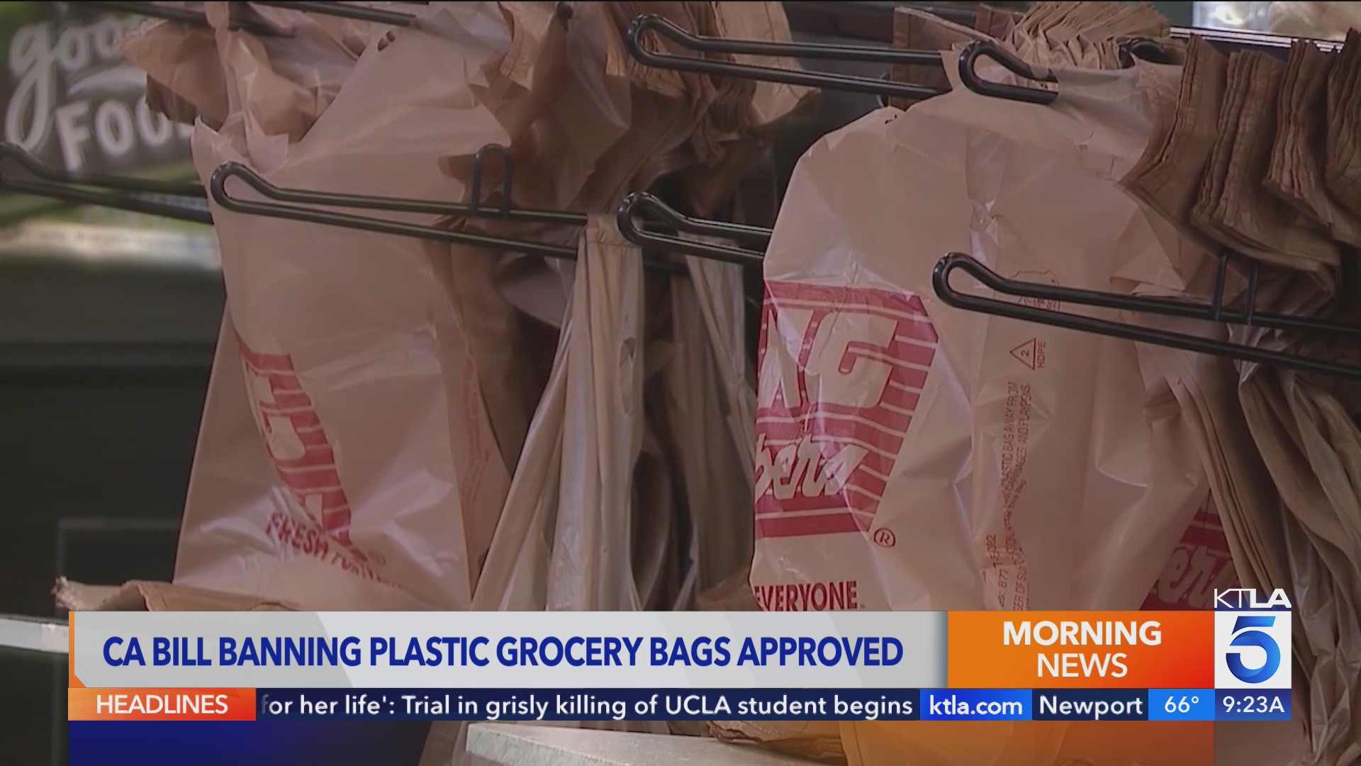 Bill to fully ban plastic grocery bags in California heads to Gov ...