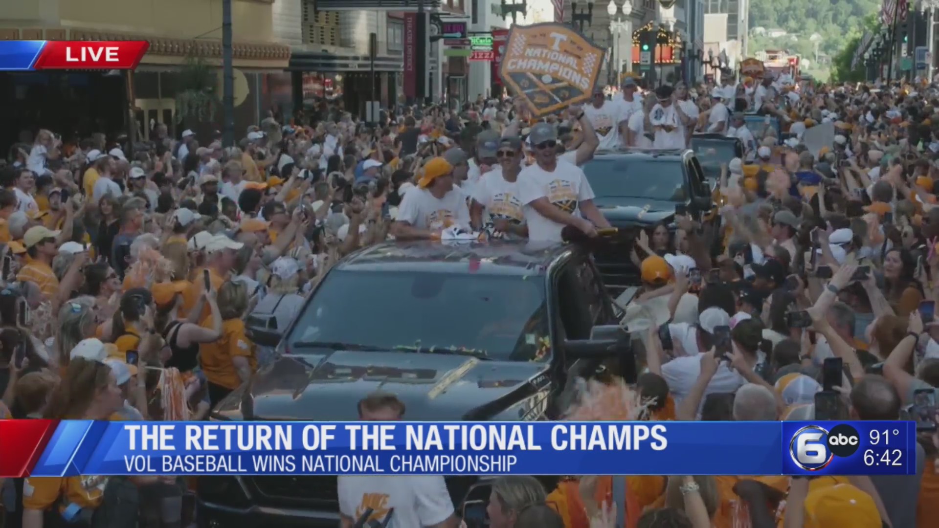 Tennessee baseball championship parade – WATE 6 On Your Side