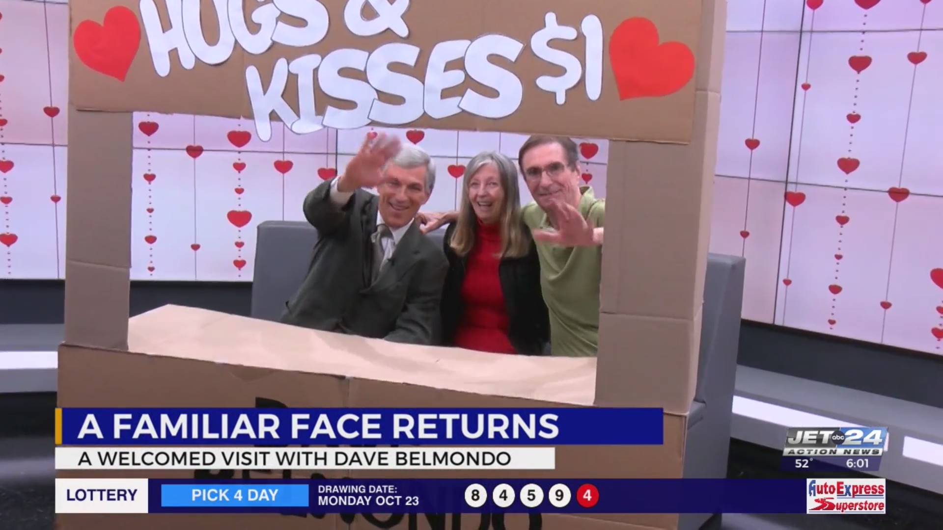 Welcome back! David Belmondo returns to the JET 24/FOX 66 studios ...