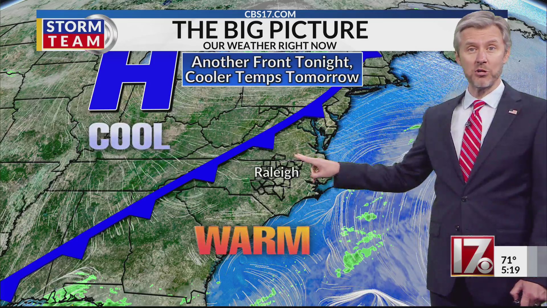 Chilly weather on the way for Central NC – CBS17.com