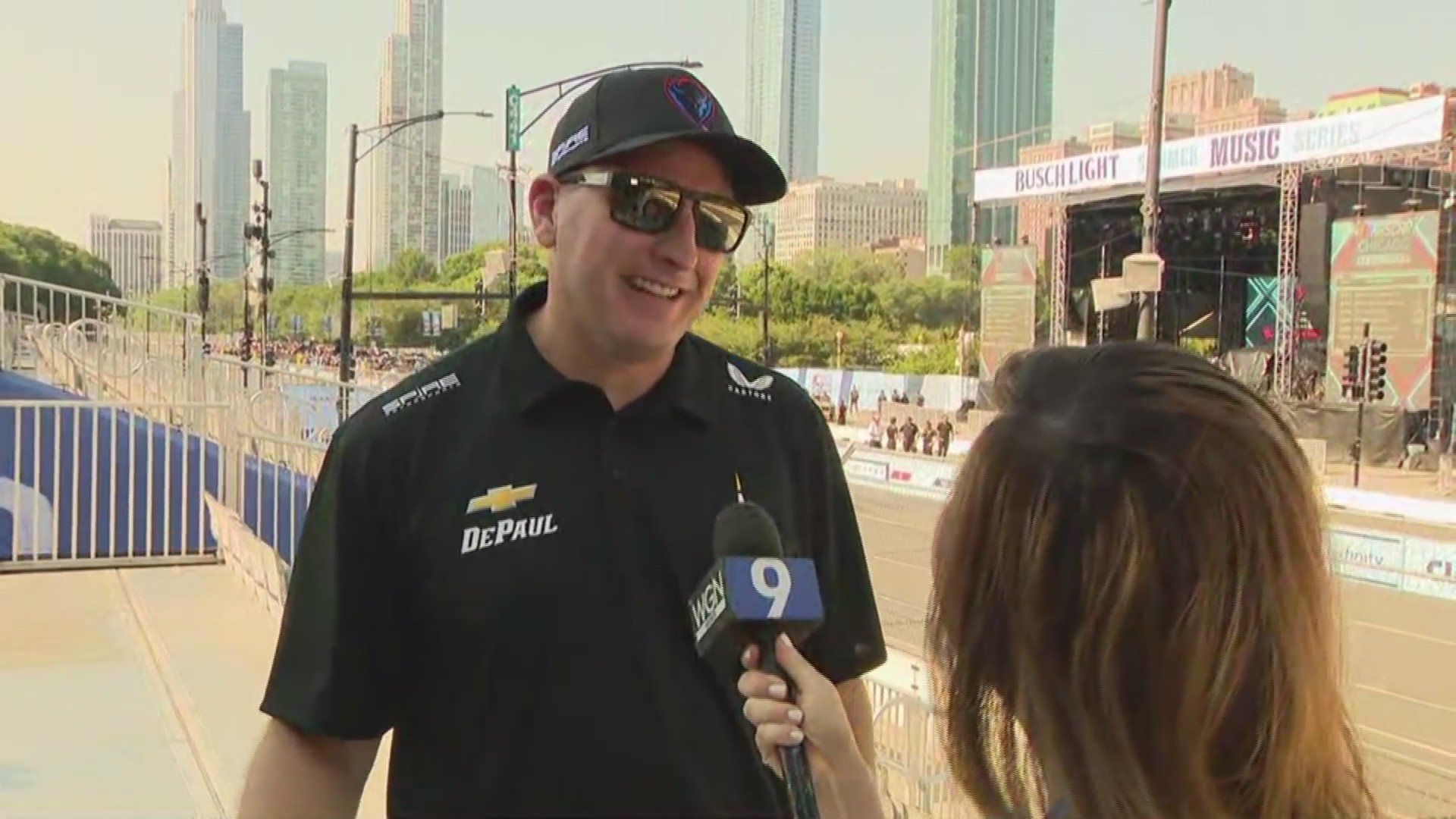 NASCAR driver Michael McDowell chats with WGN’s Judy Wang ahead of Sunday’s Cup Series race – WGN-TV