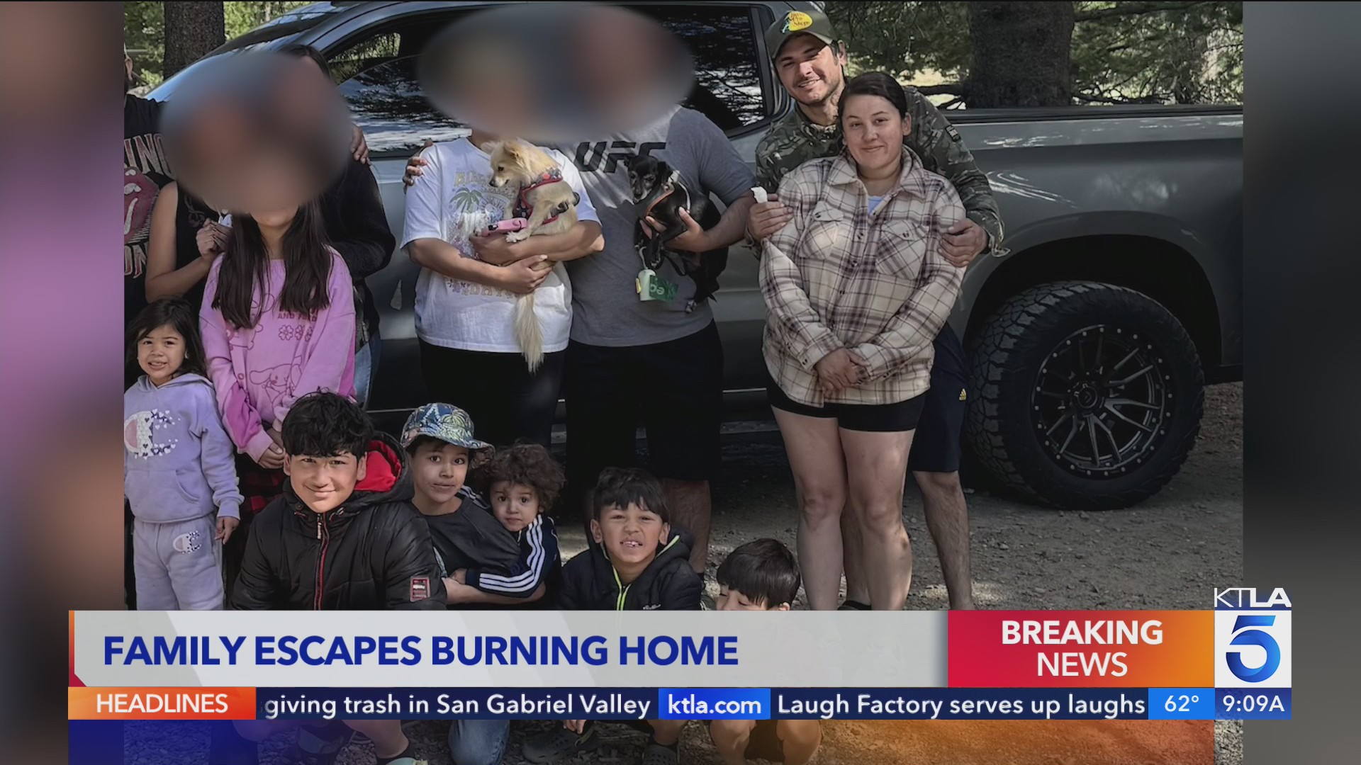 Family escapes burning home in Colton; mom, 2 kids critical – KTLA